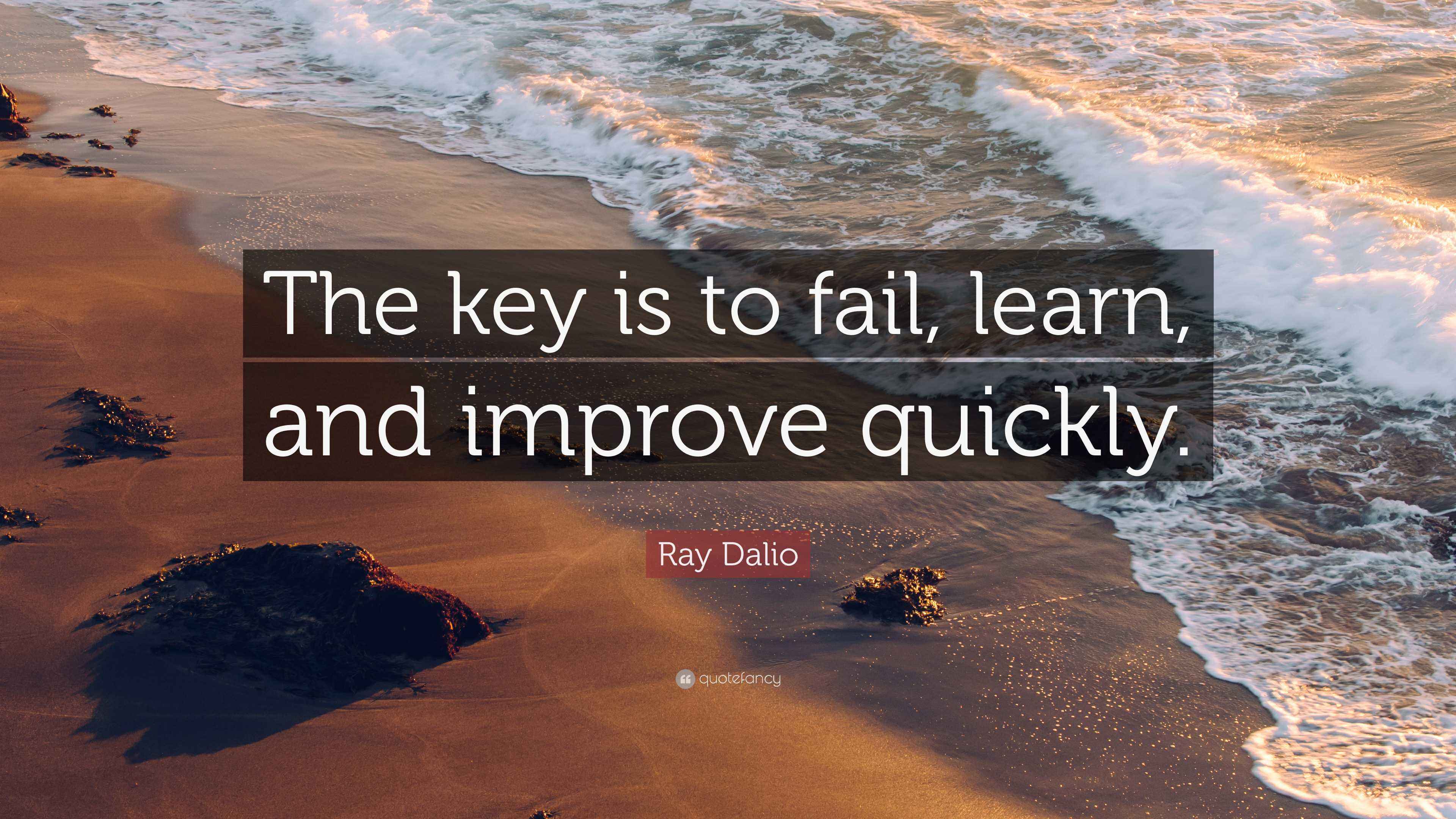 Ray Dalio Quote: “The key is to fail, learn, and improve quickly.”