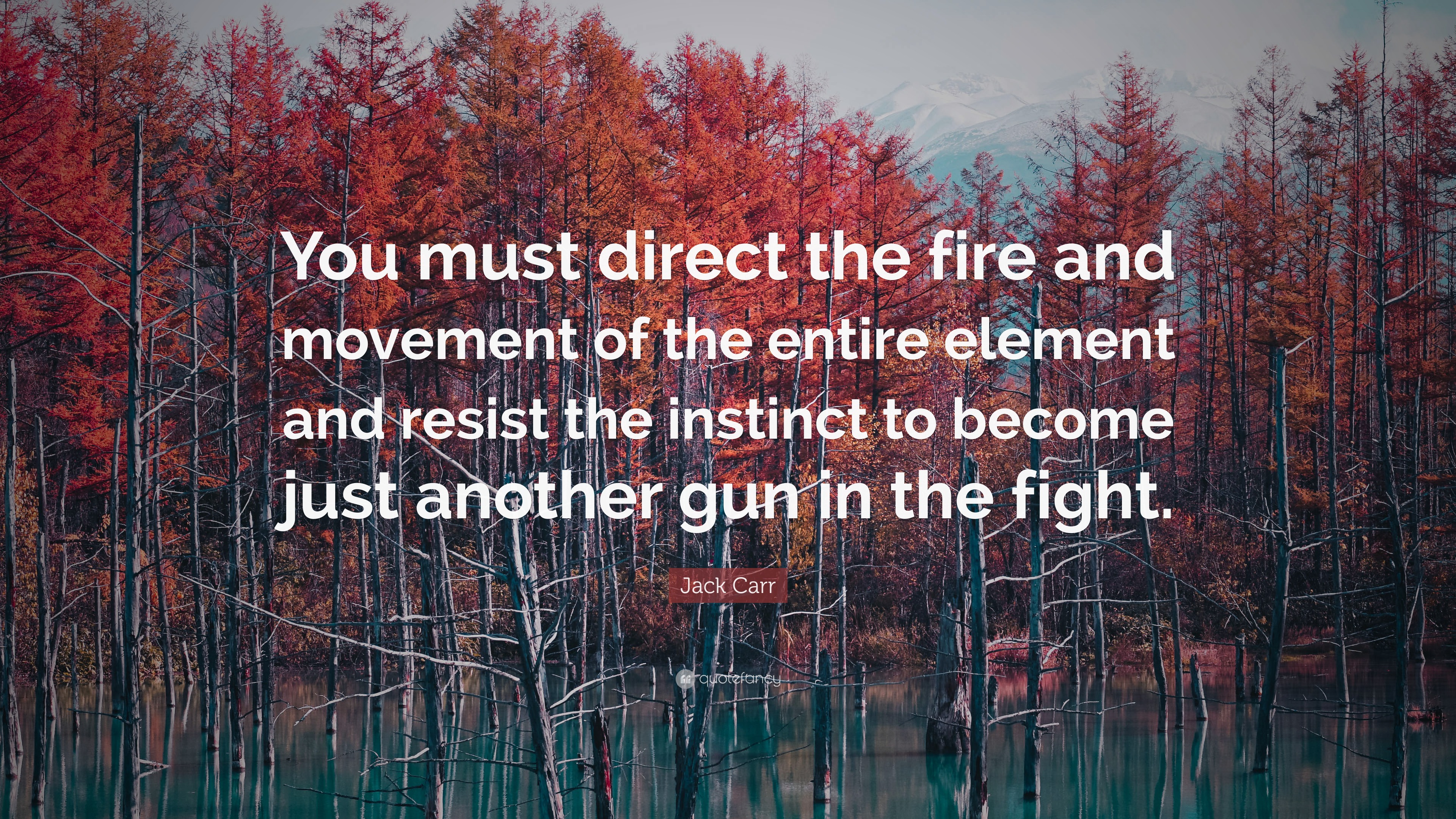 Jack Carr Quote: “You must direct the fire and movement of the entire ...
