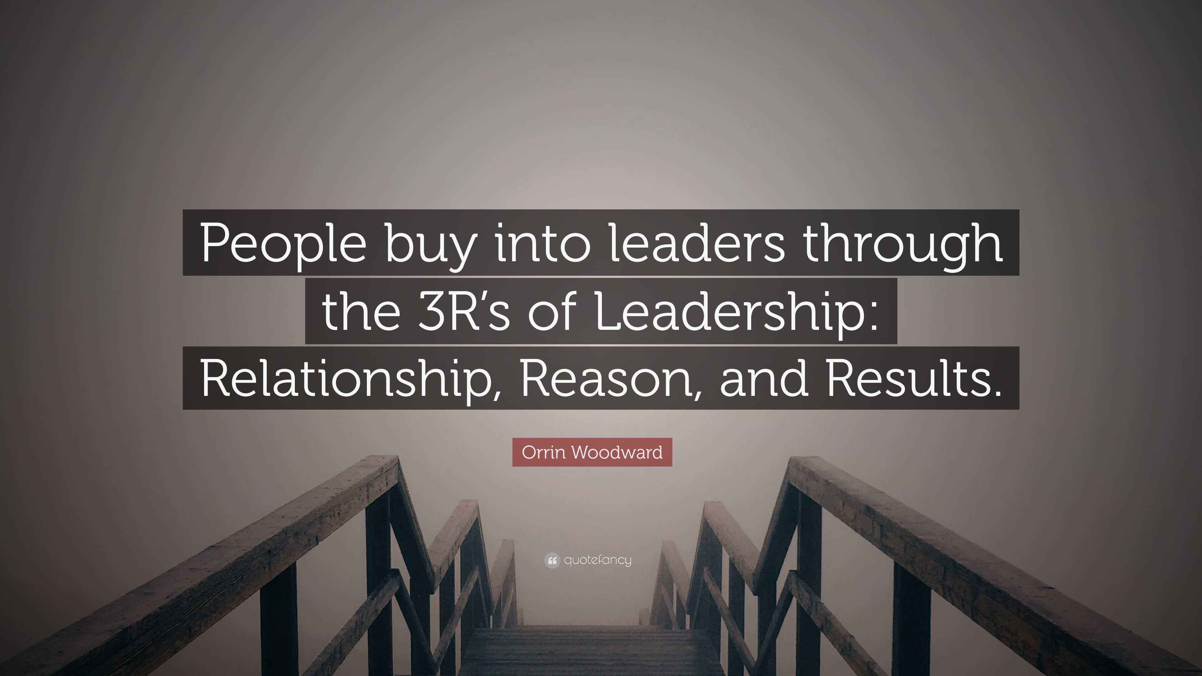 Orrin Woodward Quote: “People buy into leaders through the 3R’s of ...