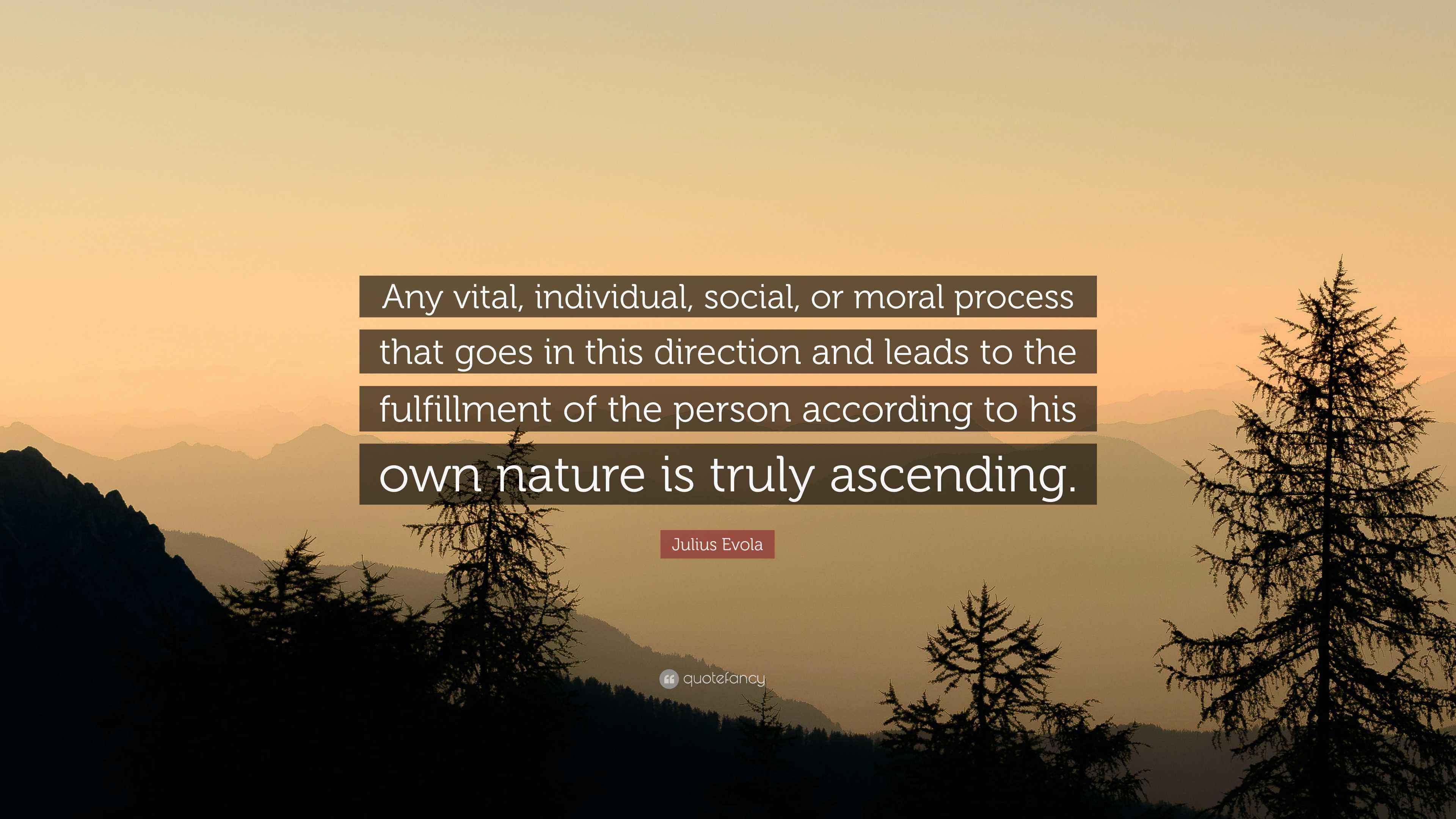 Julius Evola Quote: “Any vital, individual, social, or moral process ...