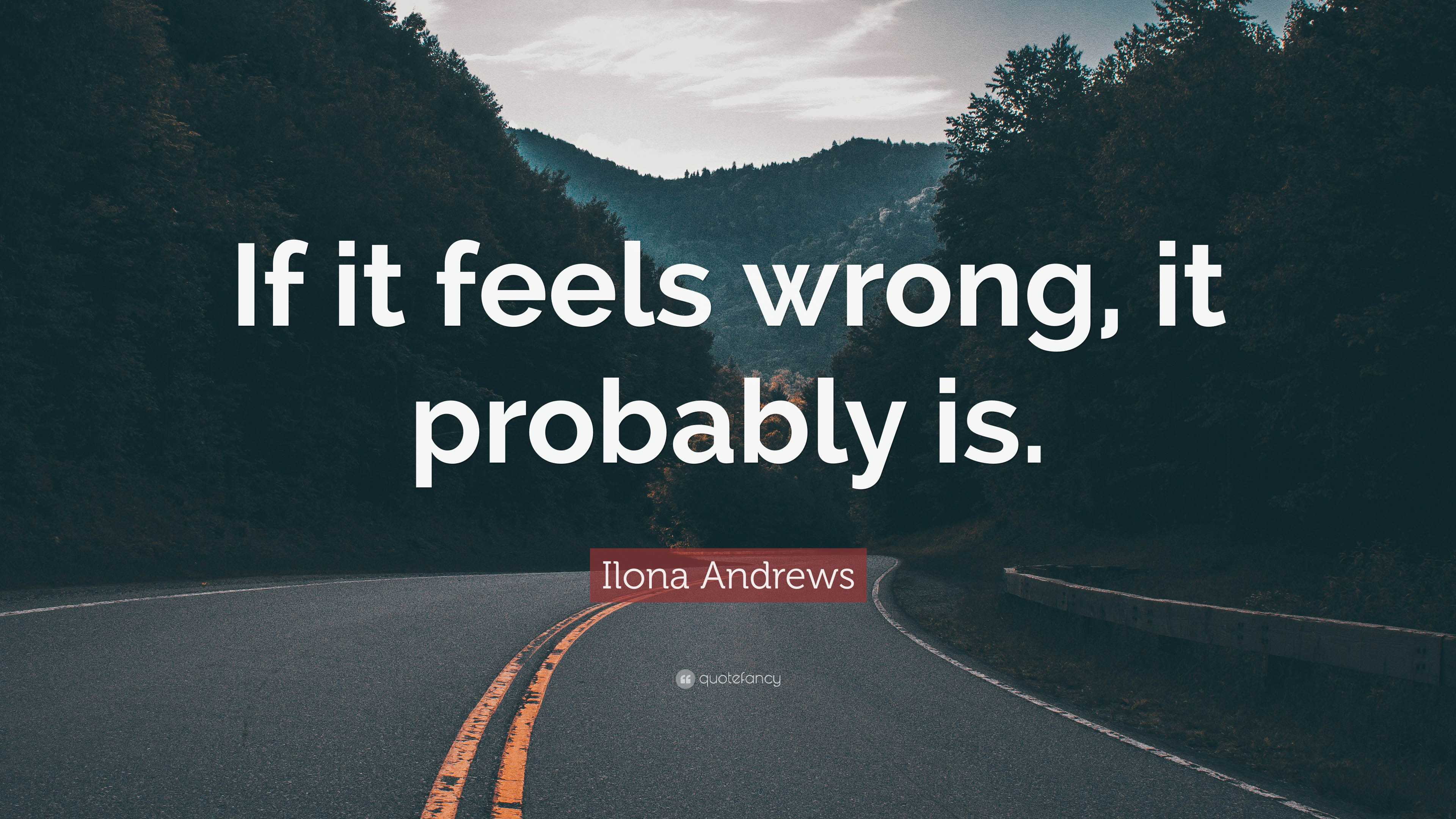 Ilona Andrews Quote: “If it feels wrong, it probably is.”