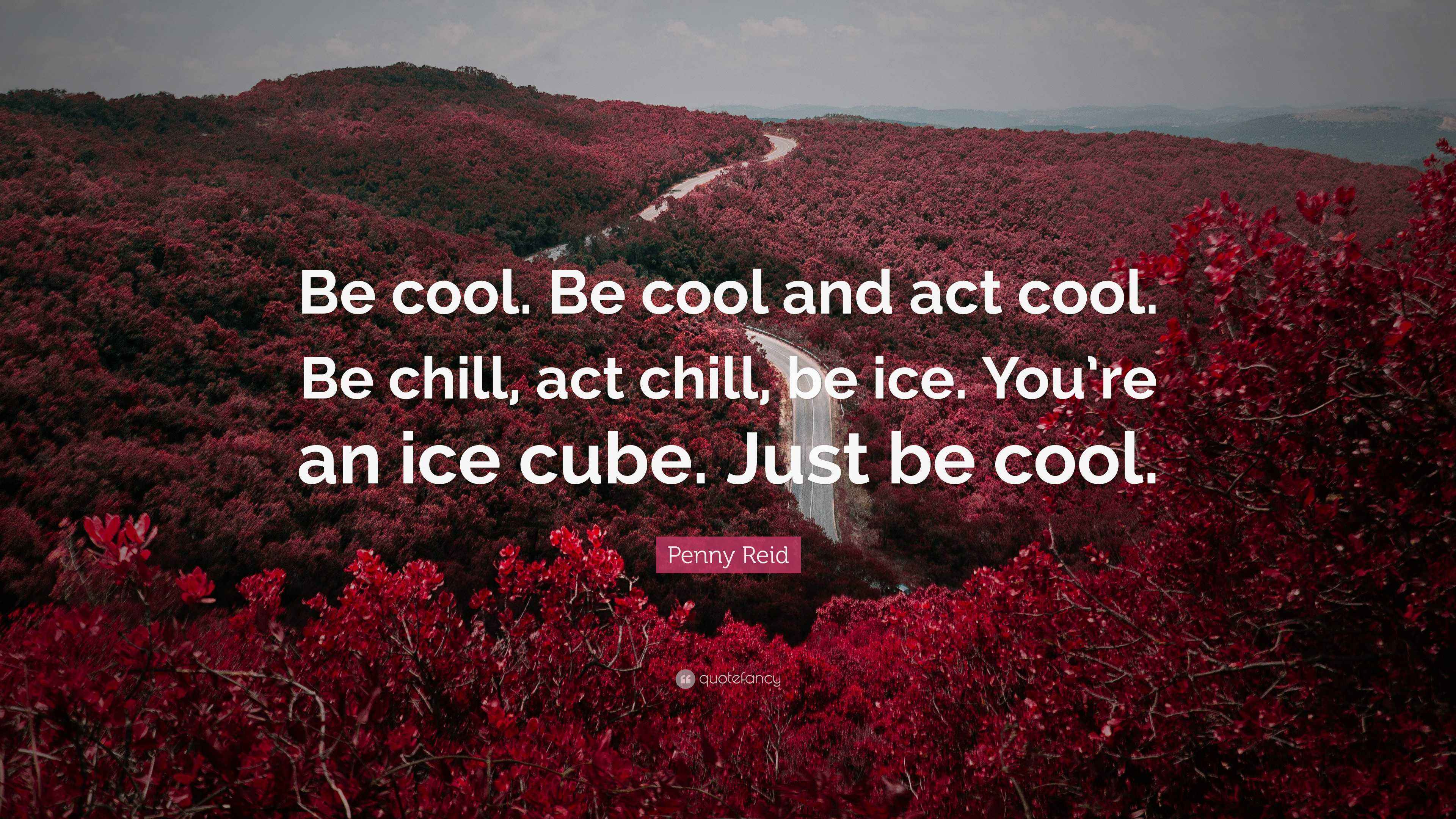 Penny Reid Quote: “Be cool. Be cool and act cool. Be chill, act chill ...