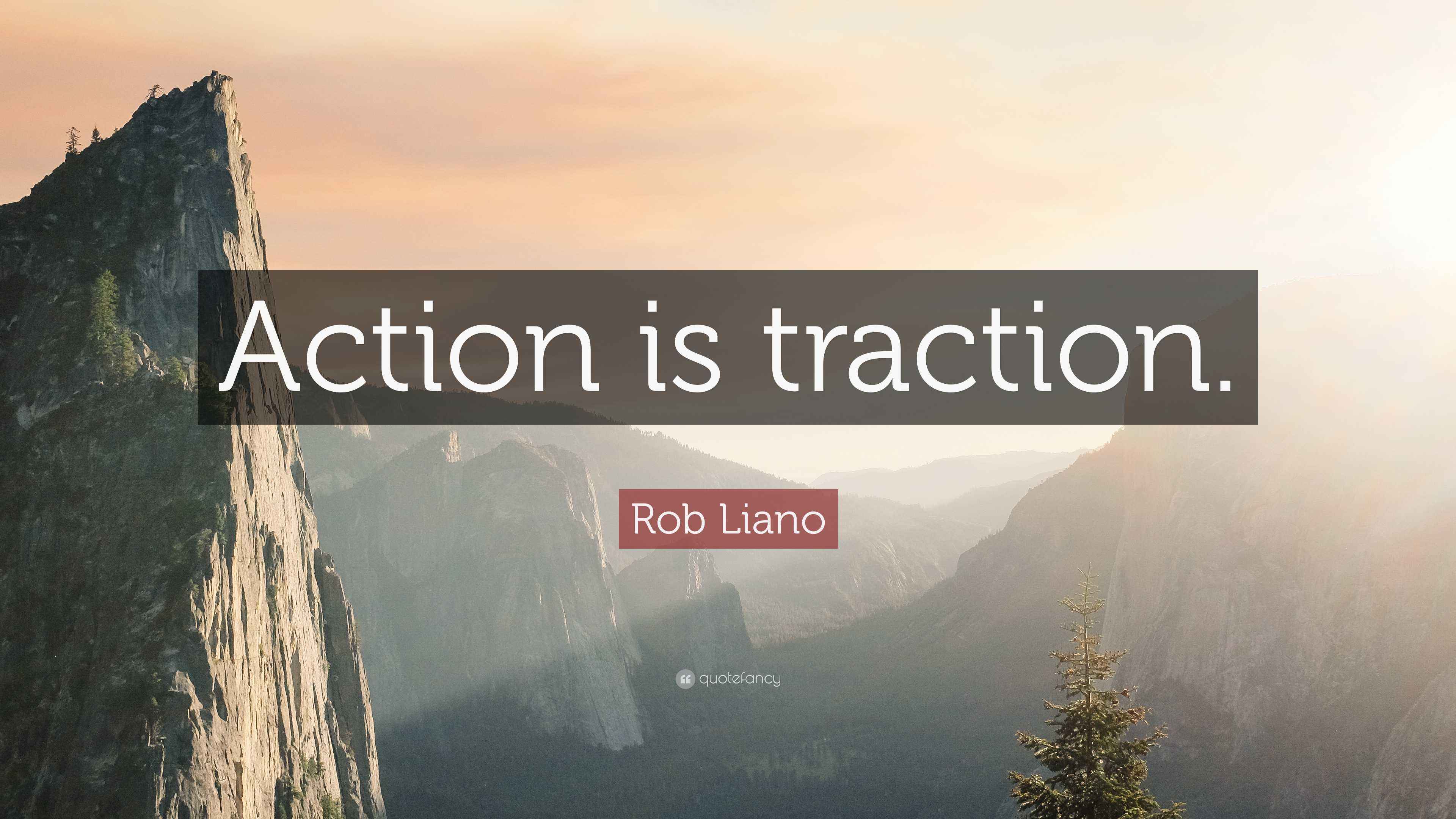 Rob Liano Quote: “Action is traction.”
