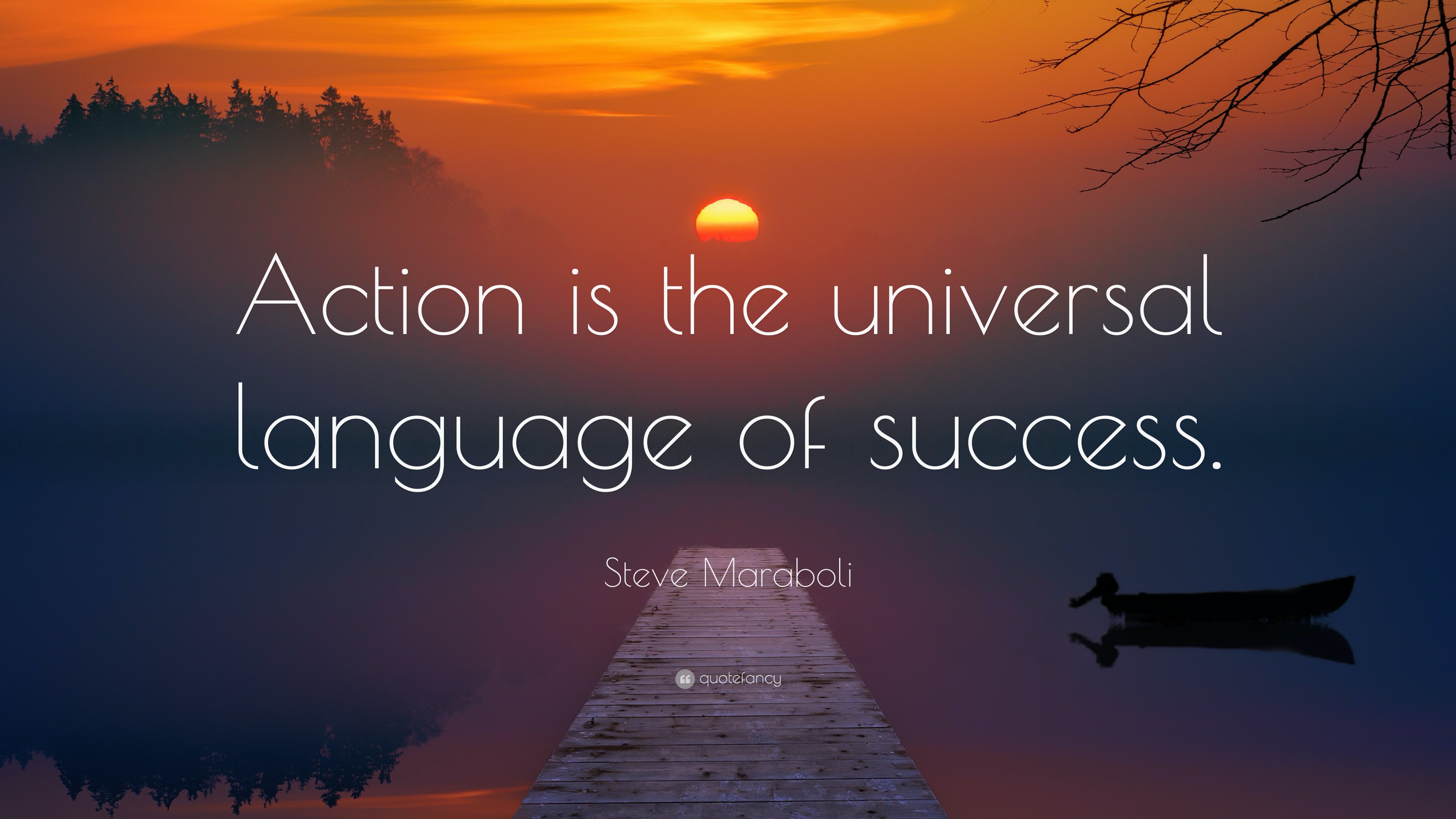 Steve Maraboli Quote: “Action is the universal language of success.”
