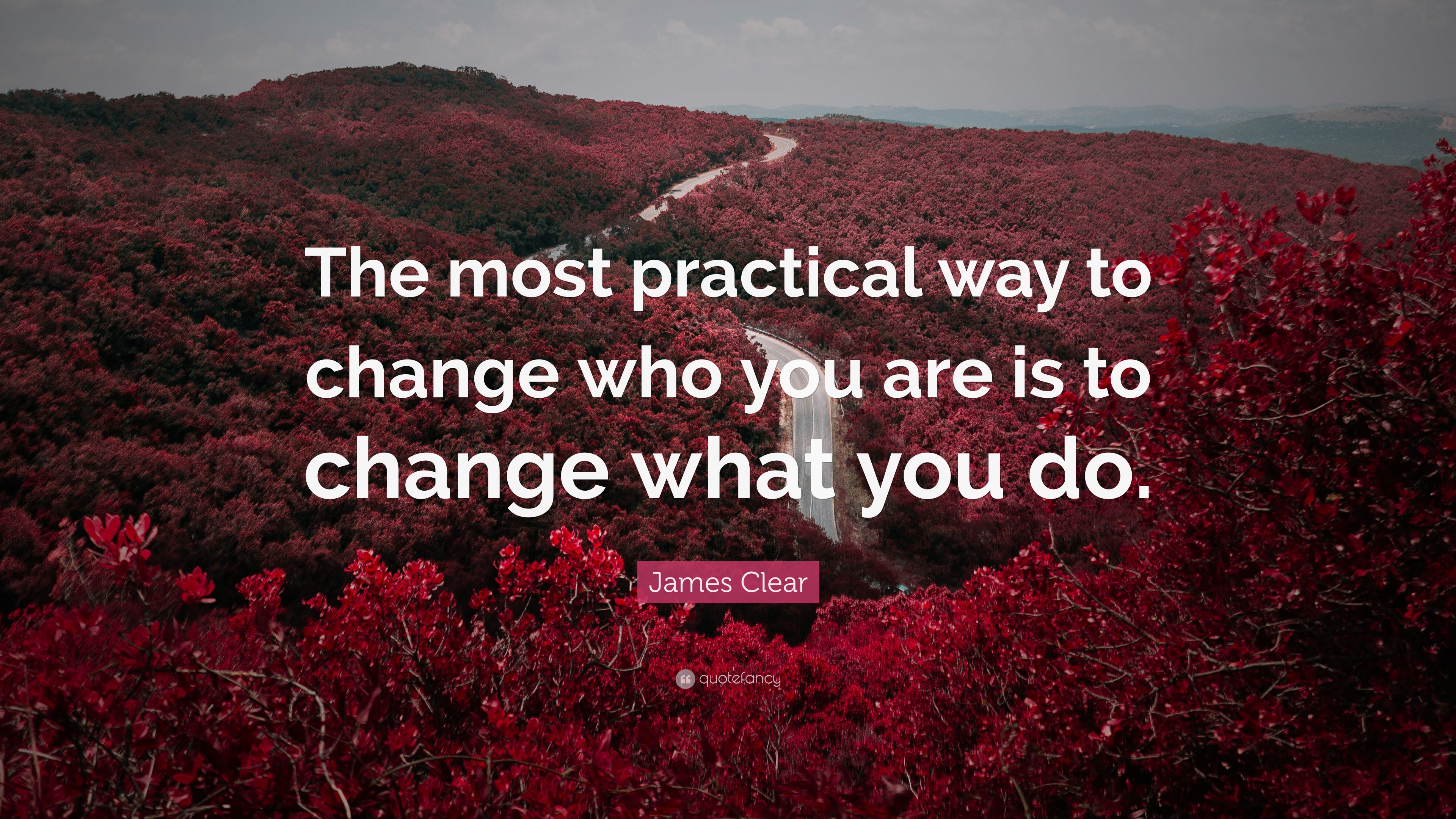 James Clear Quote: “The most practical way to change who you are is to ...