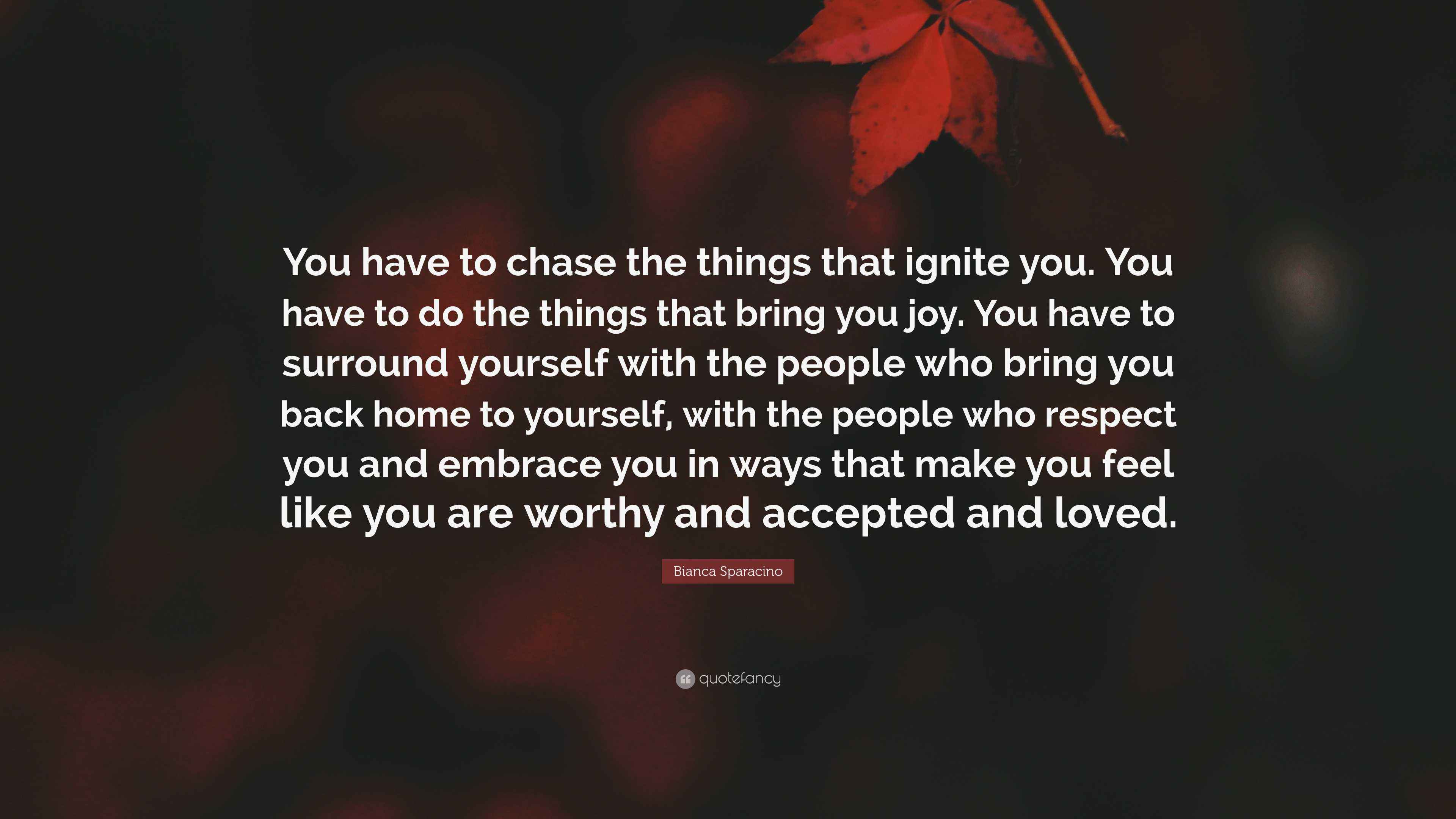 Bianca Sparacino Quote: “You have to chase the things that ignite you ...