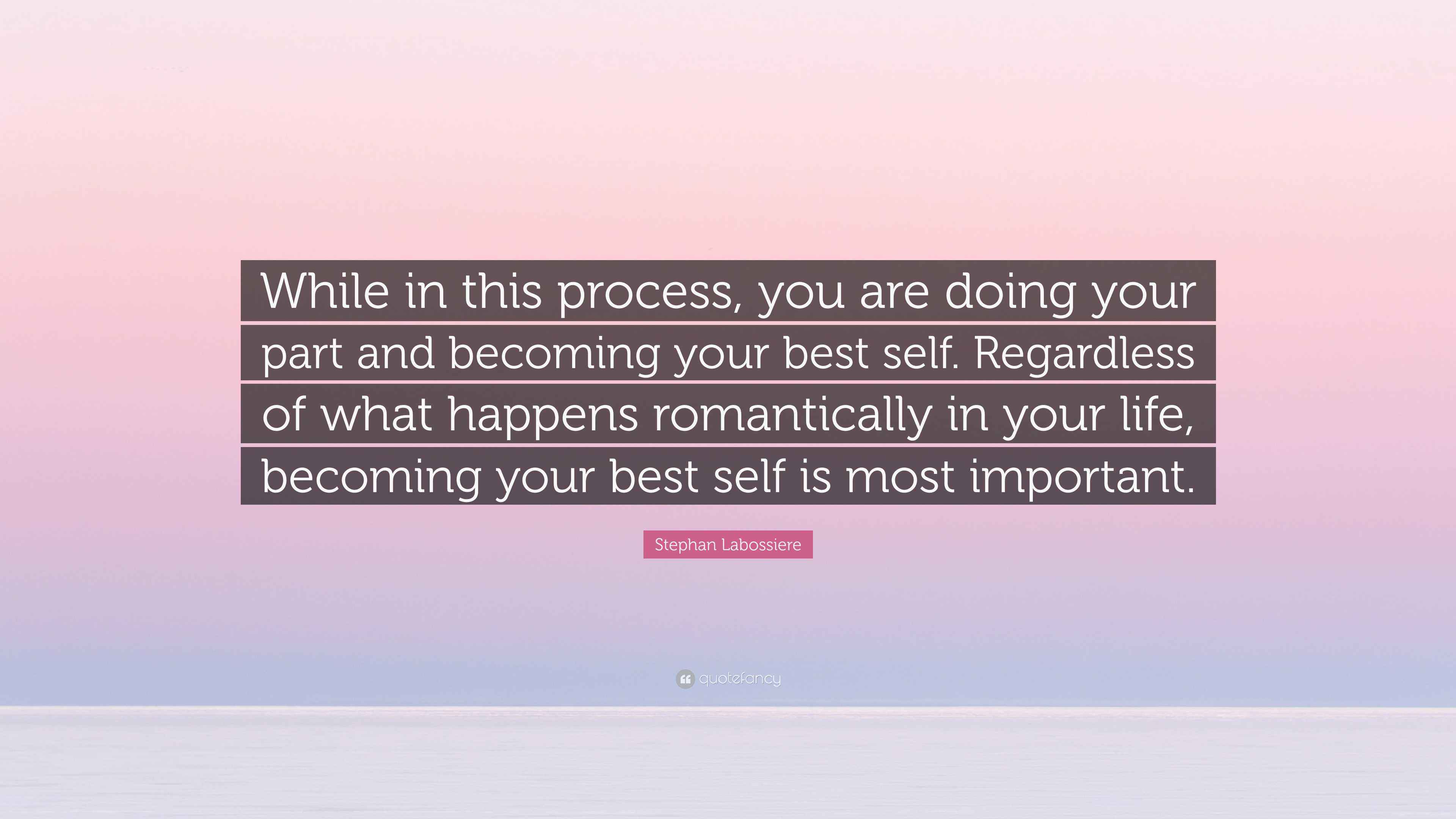 Stephan Labossiere Quote: “While in this process, you are doing your ...