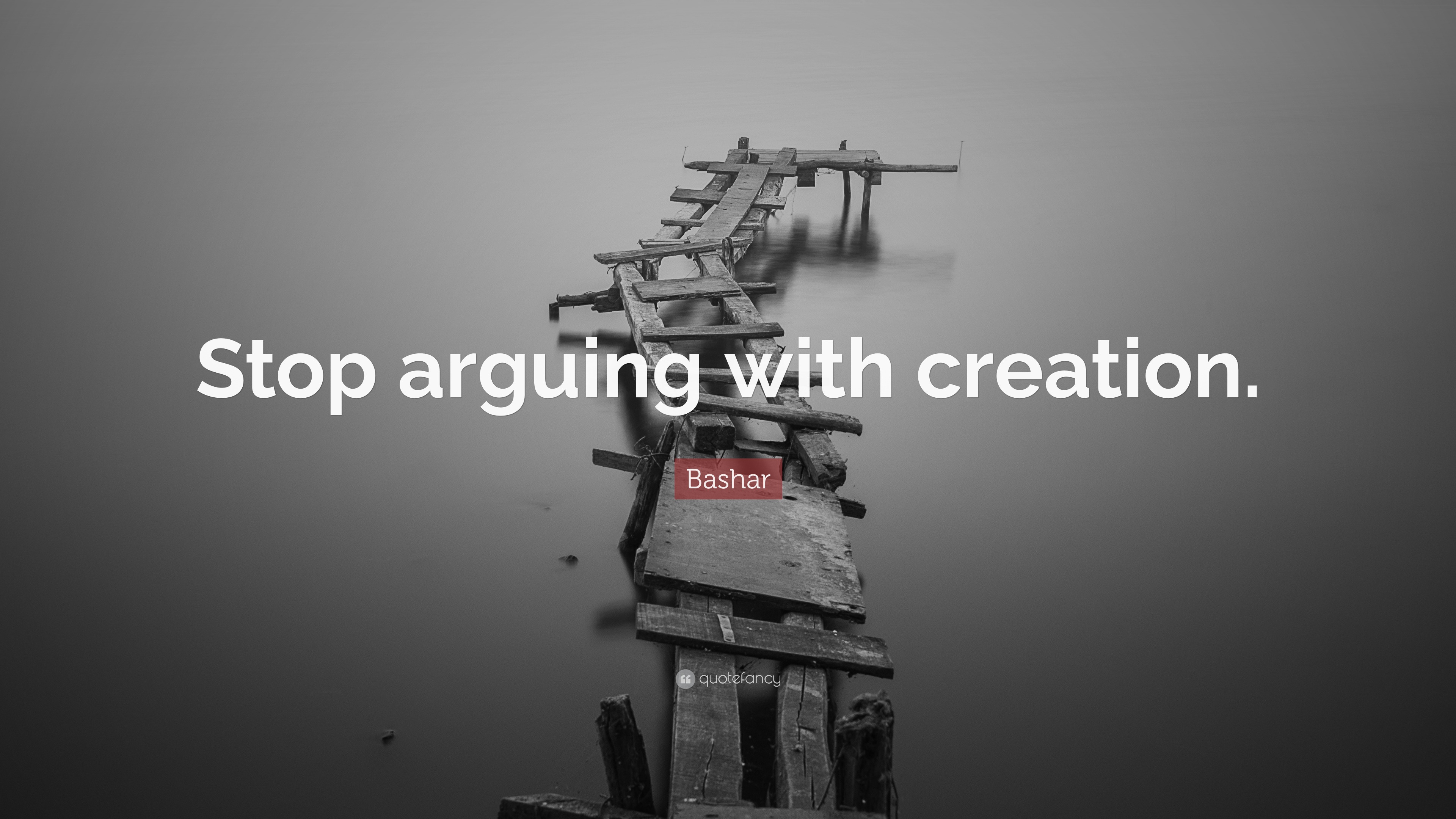 Bashar Quote: “Stop arguing with creation.”