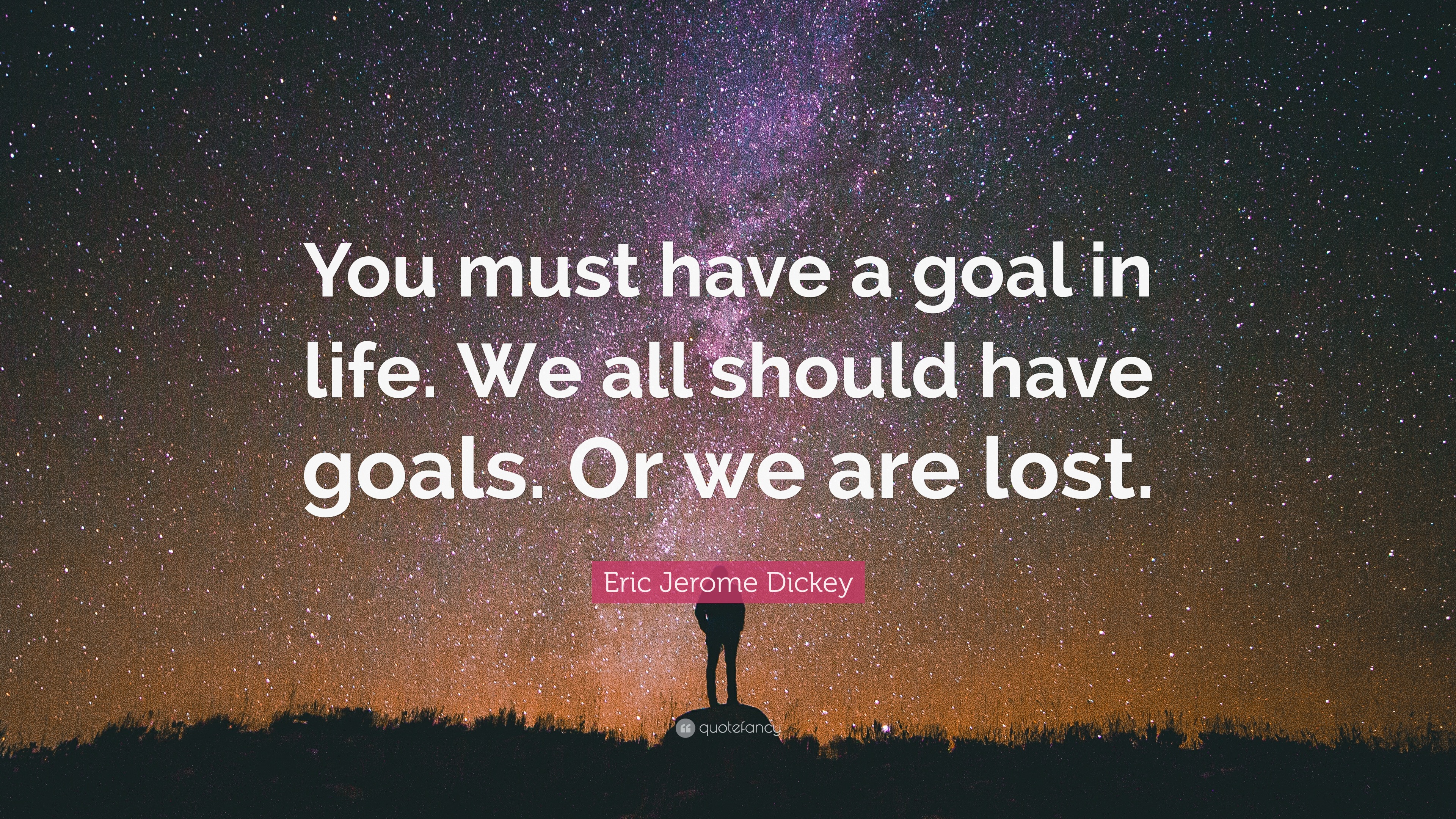 Eric Jerome Dickey Quote: “You must have a goal in life. We all should ...