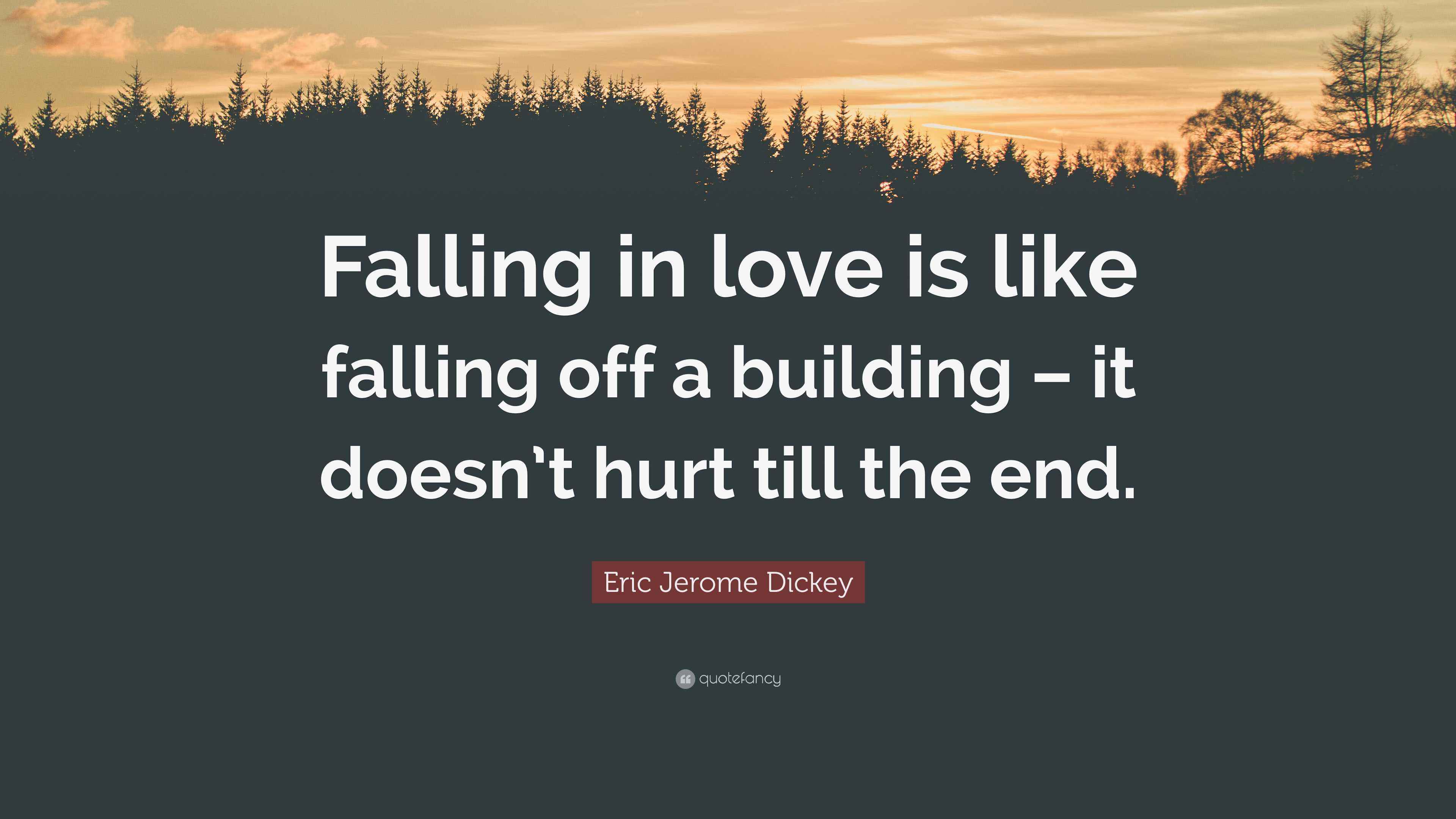 Eric Jerome Dickey Quote: “Falling in love is like falling off a ...