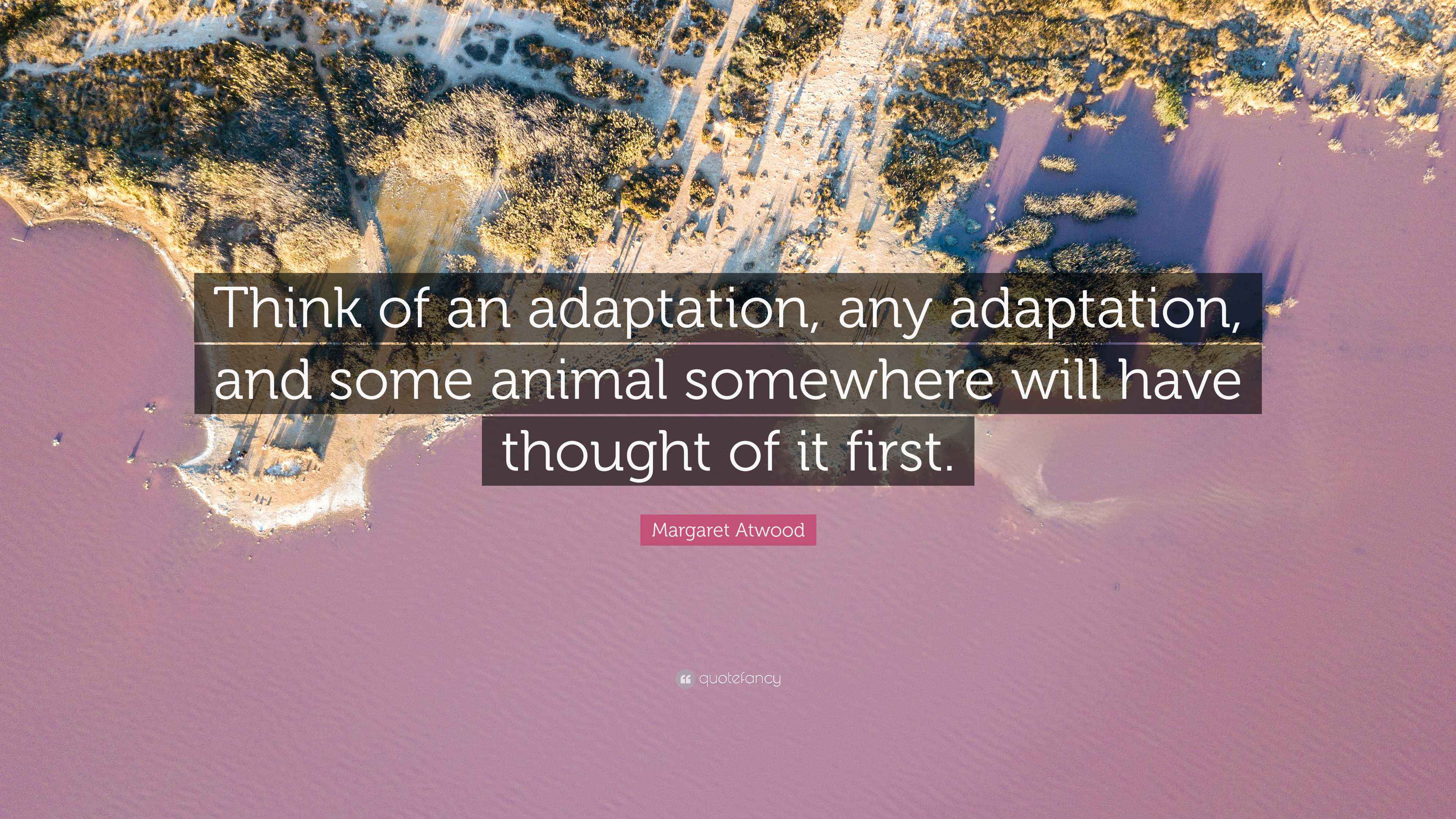 Margaret Atwood Quote: “Think of an adaptation, any adaptation, and ...
