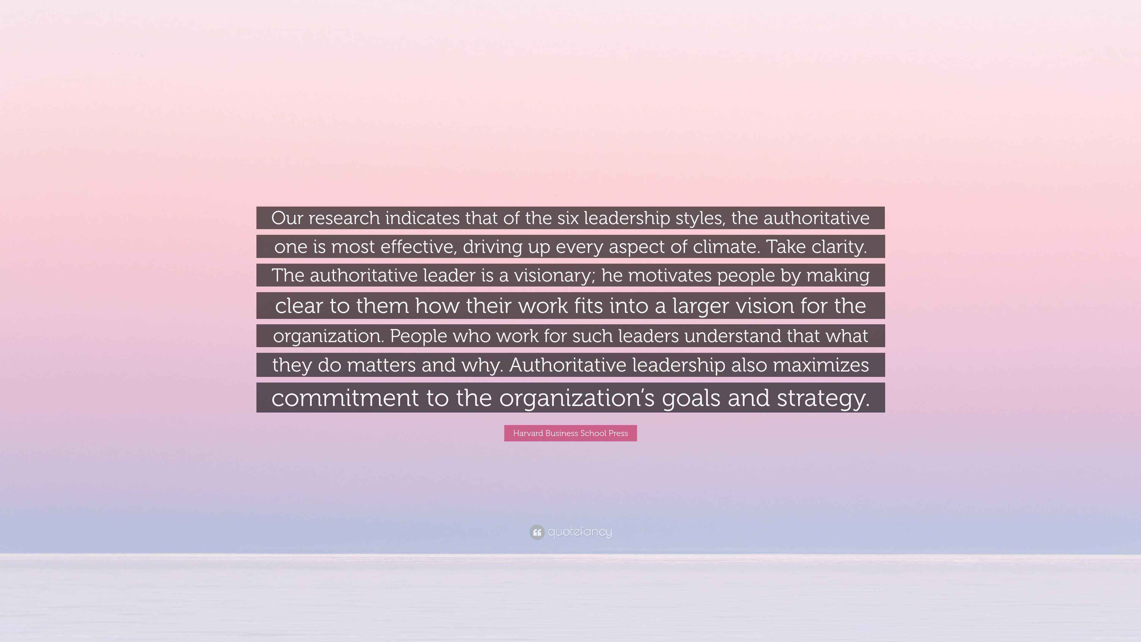 Harvard Business School Press Quote: “Our research indicates that of ...