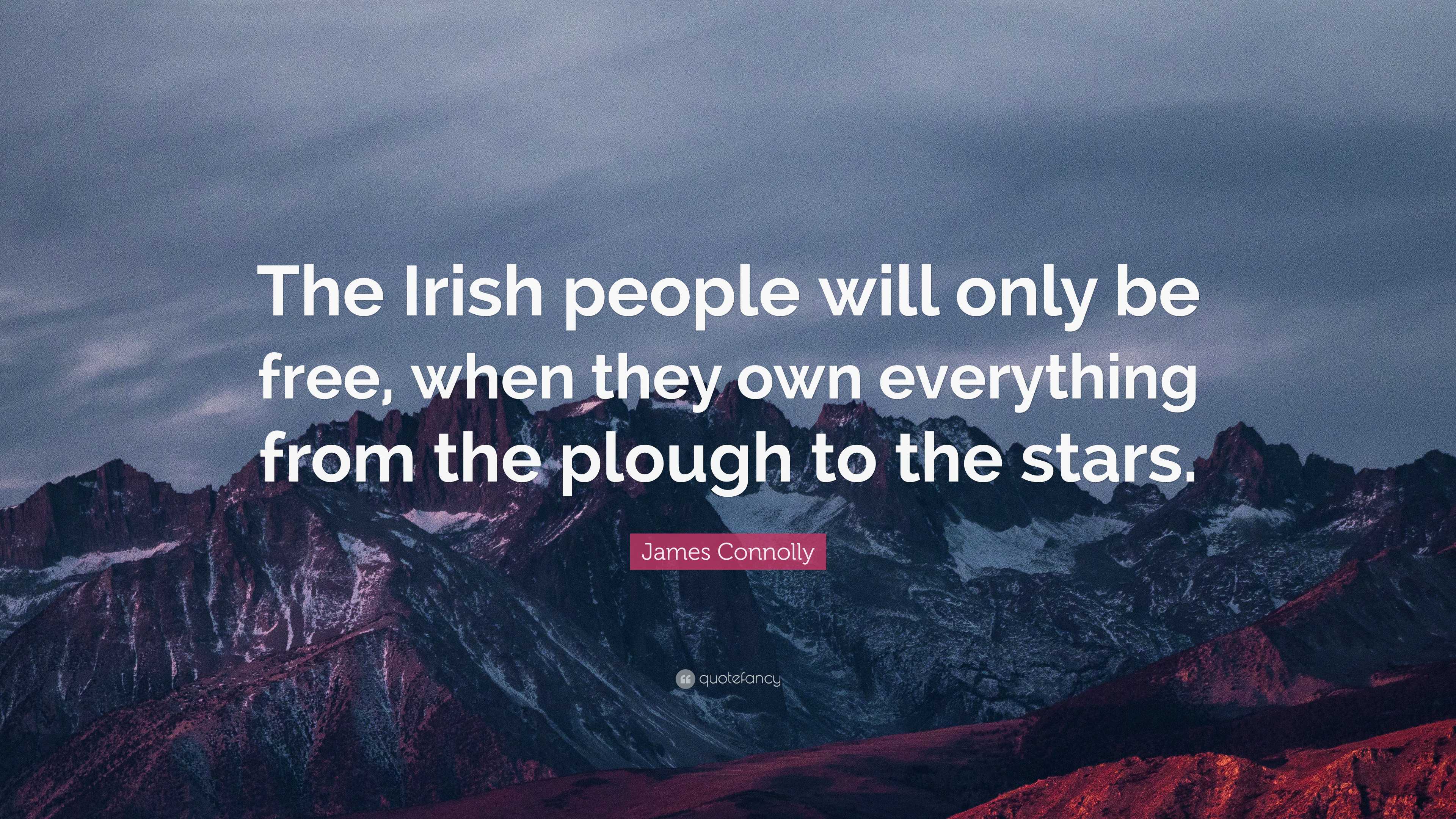 James Connolly Quote: “The Irish people will only be free, when they ...