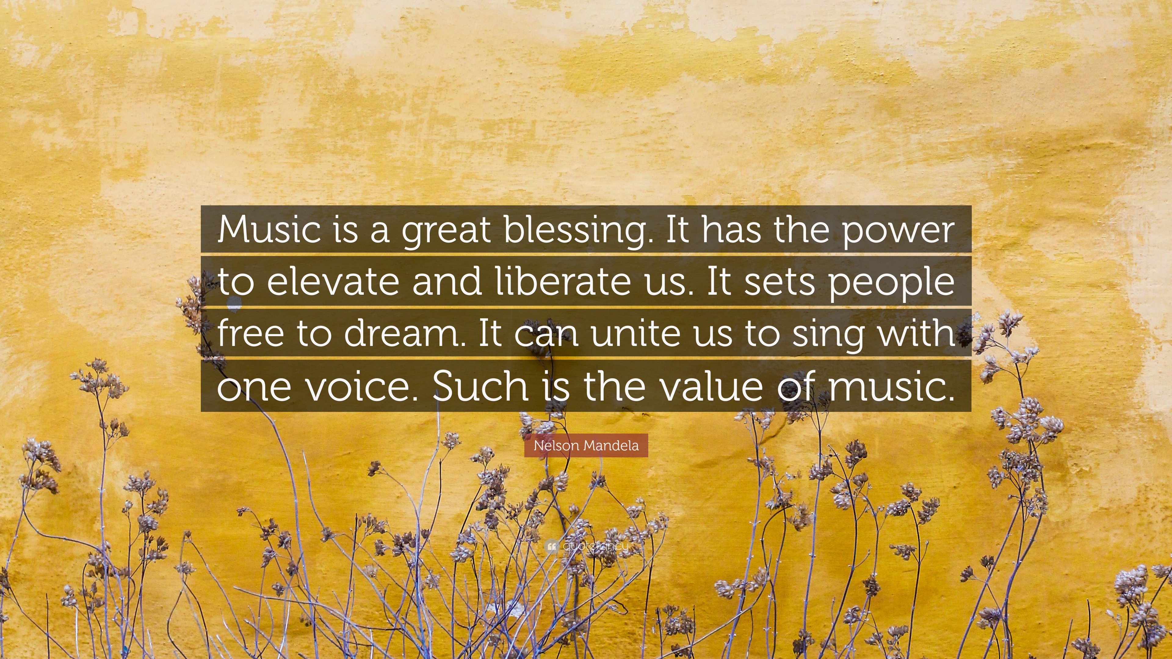 Nelson Mandela Music Quotes