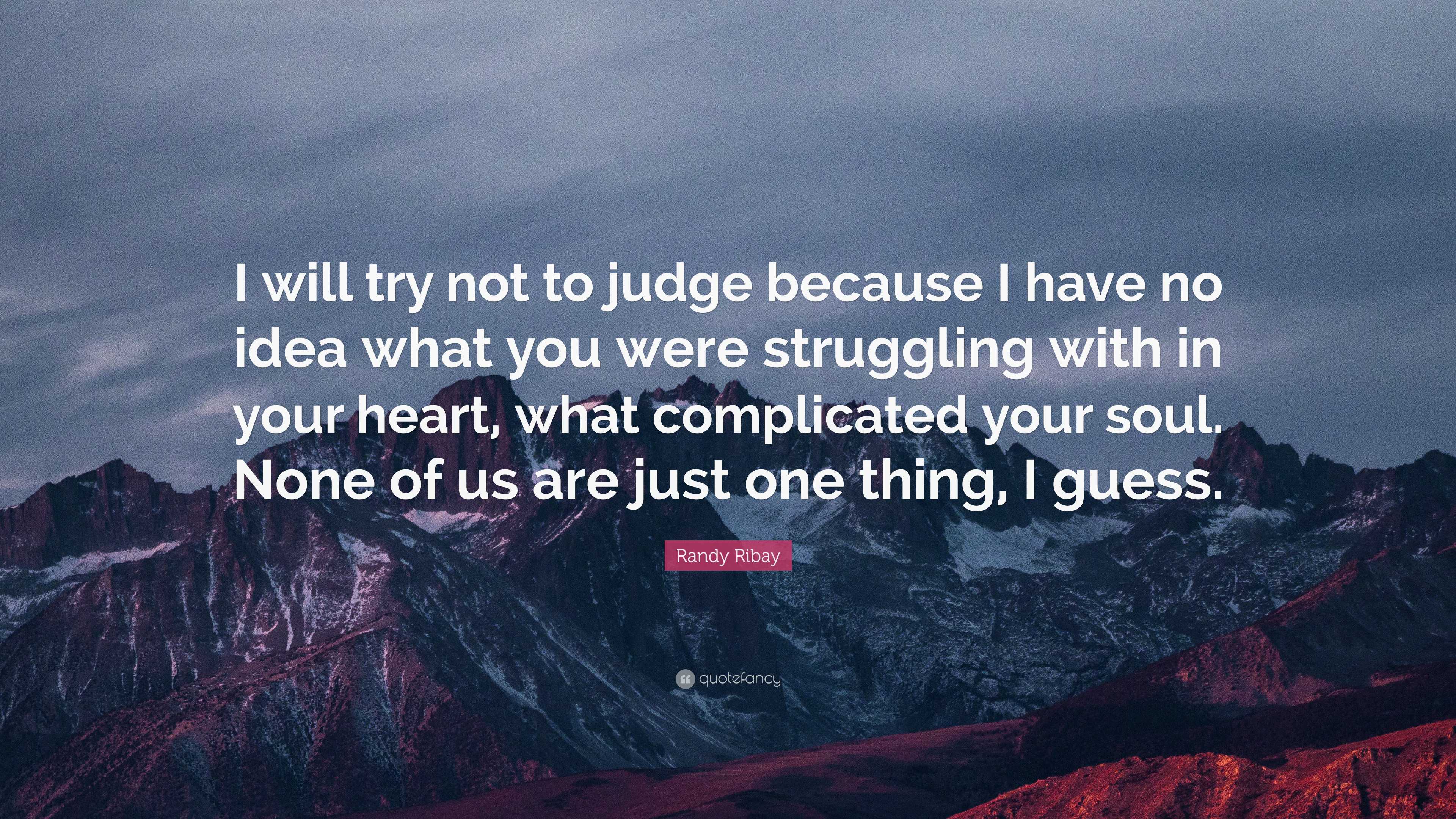 Randy Ribay Quote: “I will try not to judge because I have no idea what ...