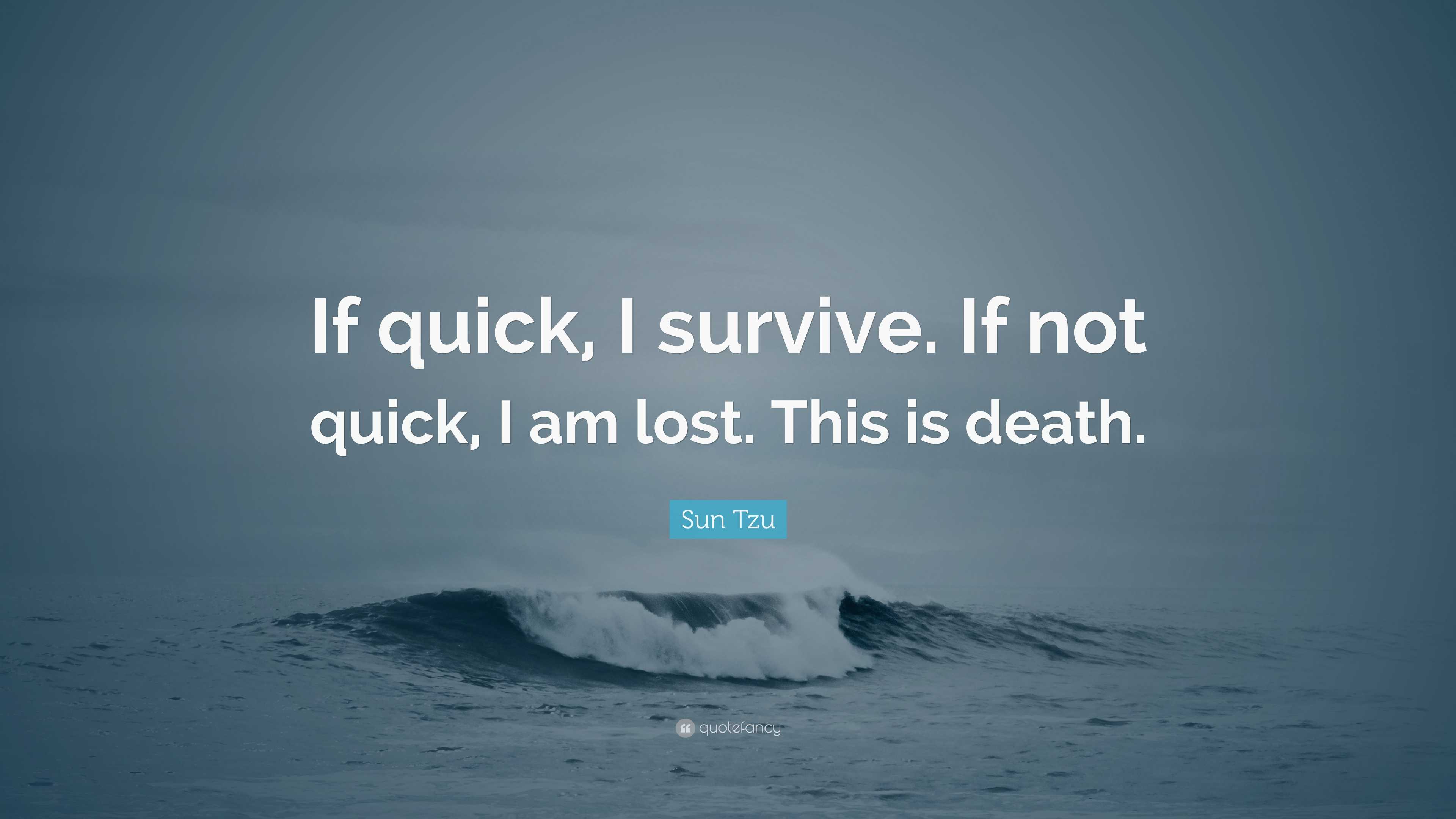 Sun Tzu Quote: “If quick, I survive. If not quick, I am lost. This is ...
