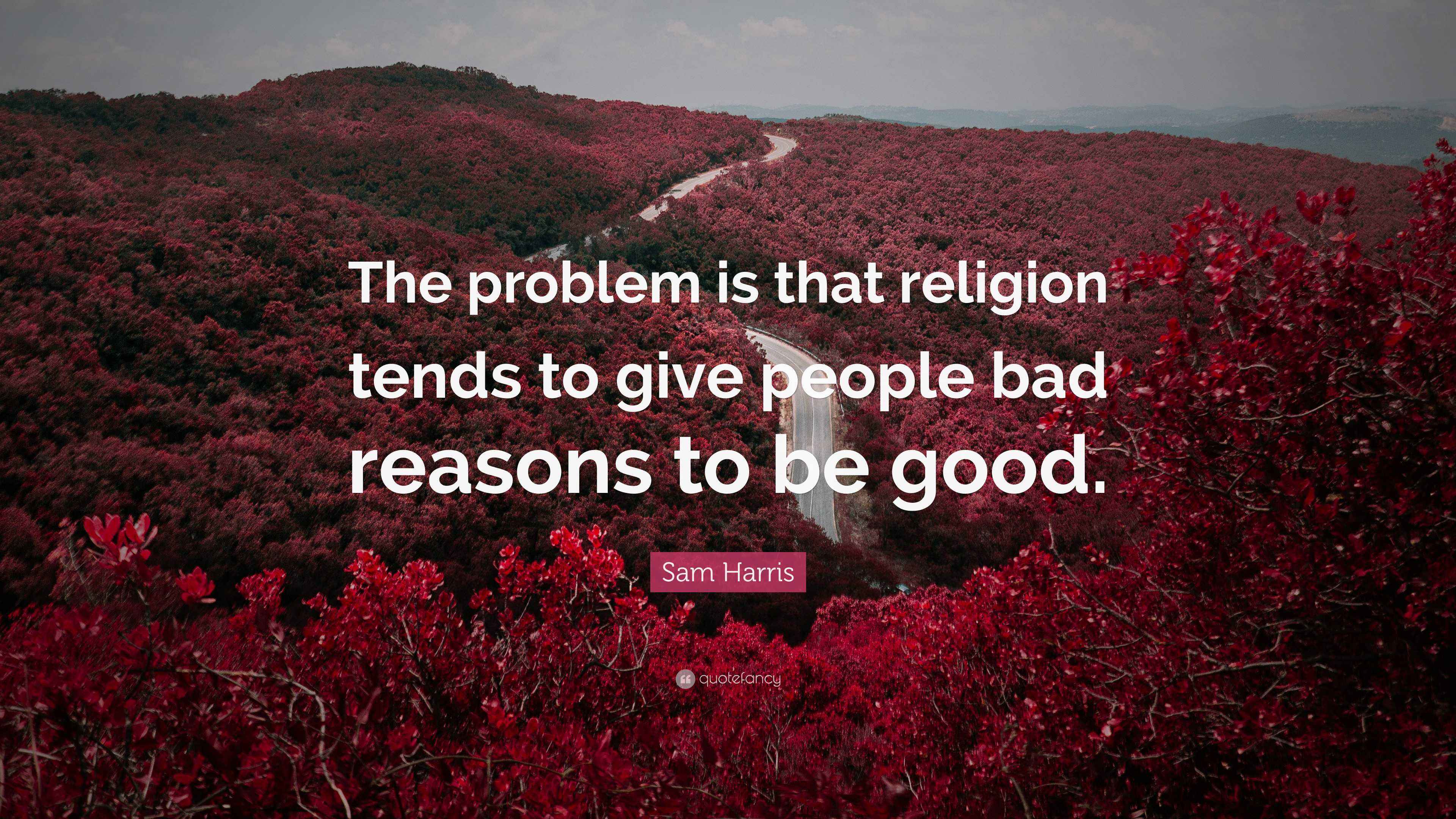 Sam Harris Quote: “The problem is that religion tends to give people ...