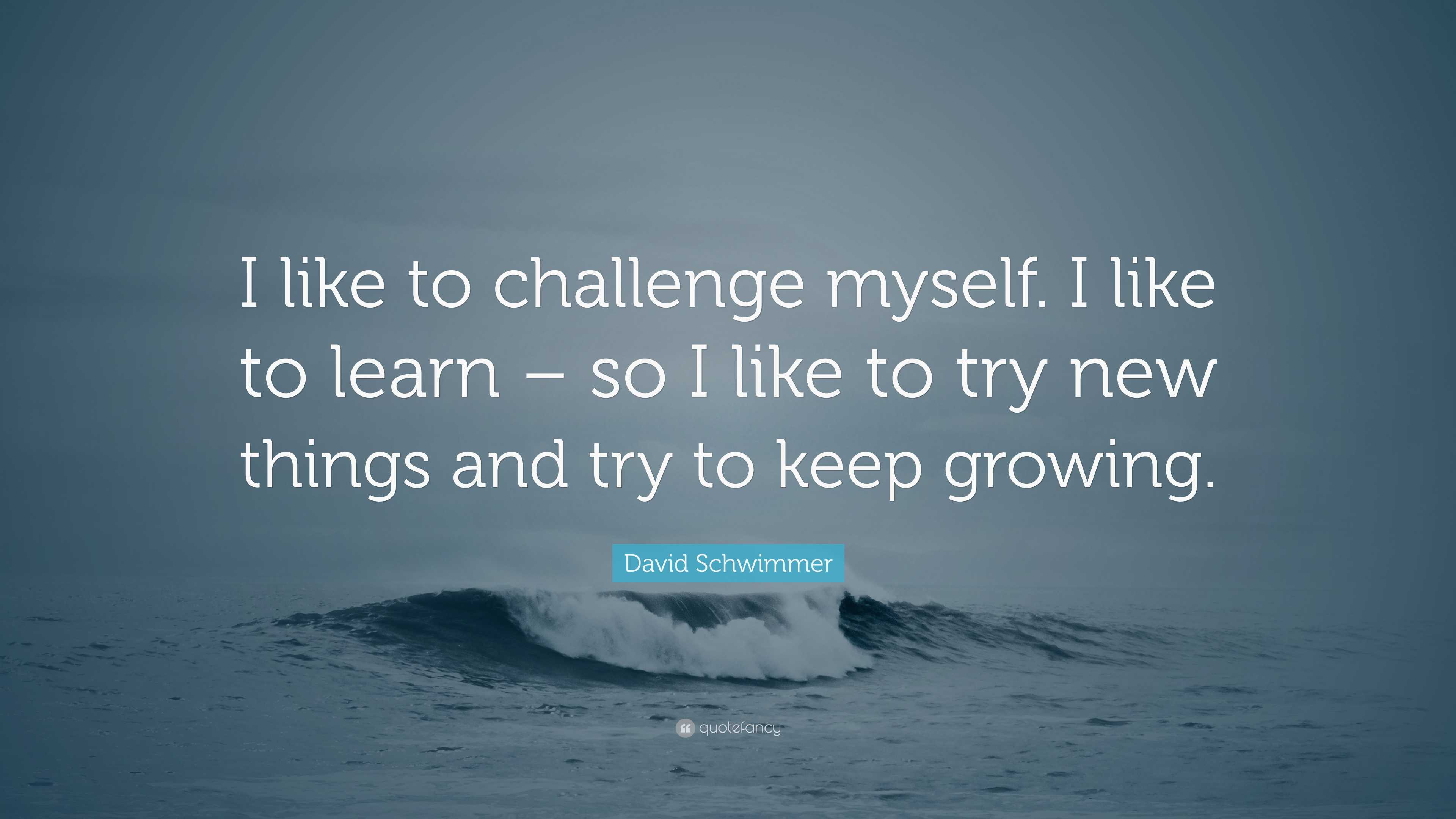 David Schwimmer Quote: “I like to challenge myself. I like to learn ...