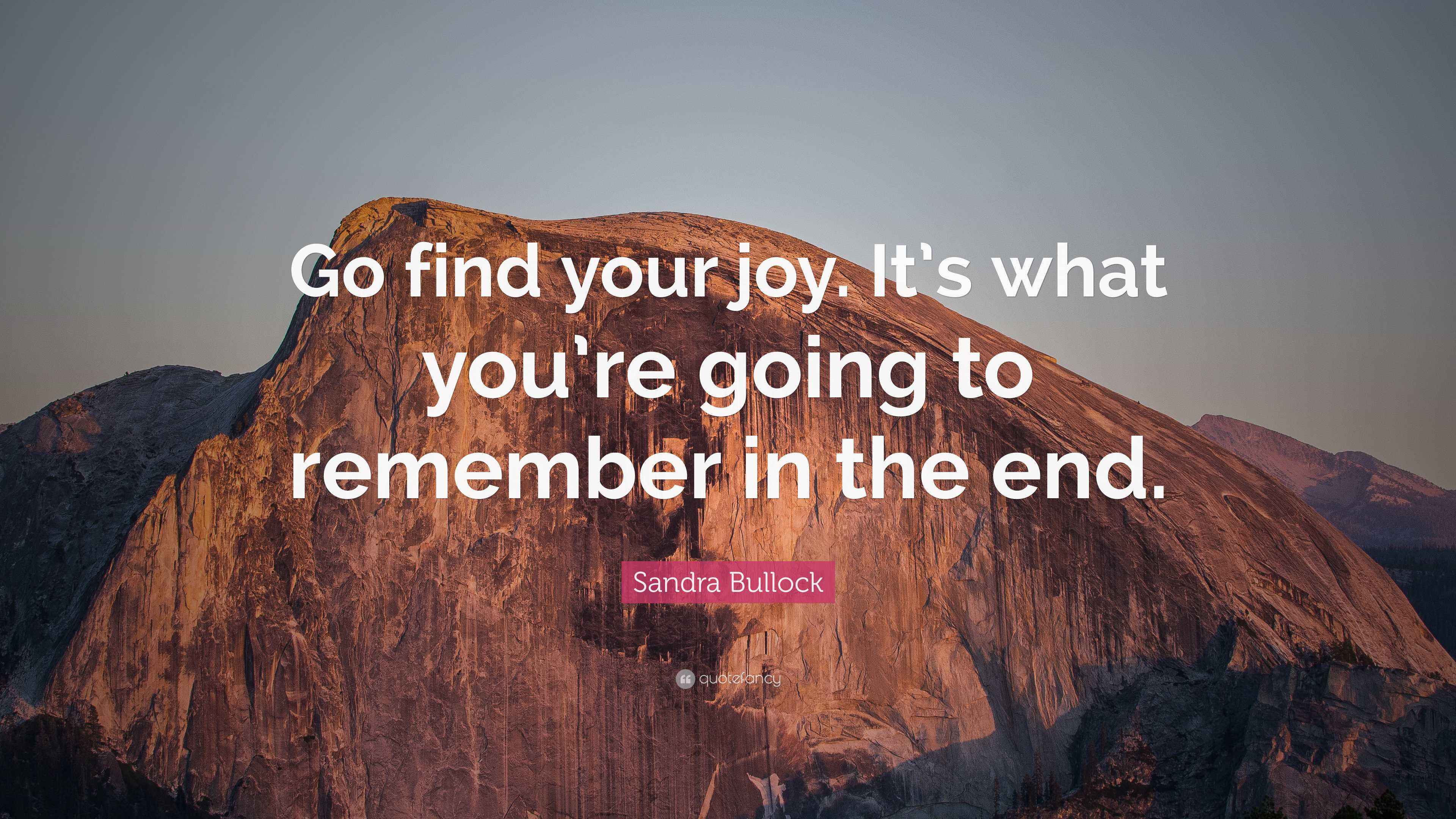 Sandra Bullock Quote: “Go find your joy. It’s what you’re going to ...