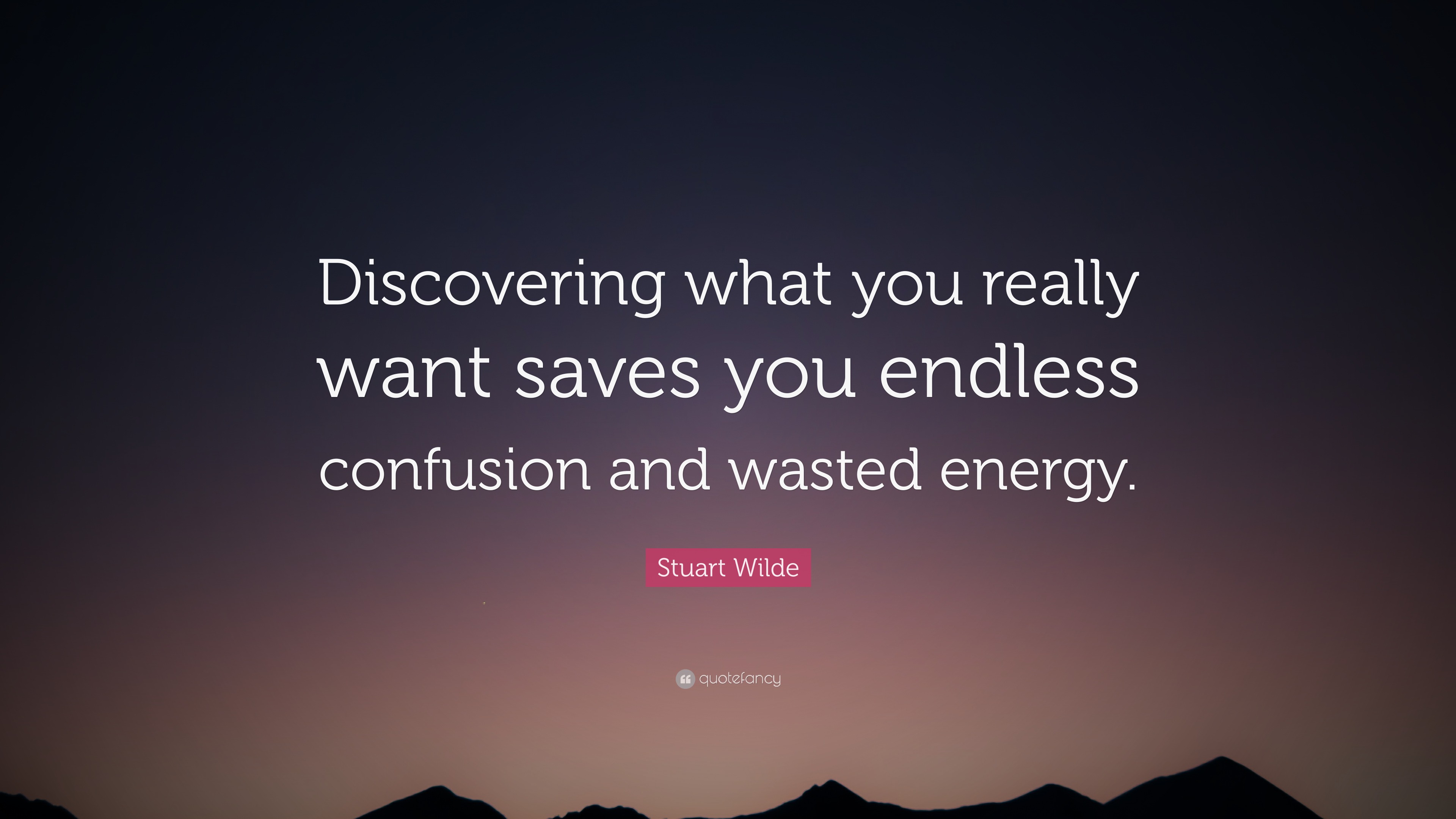 Stuart Wilde Quote: “Discovering what you really want saves you endless ...