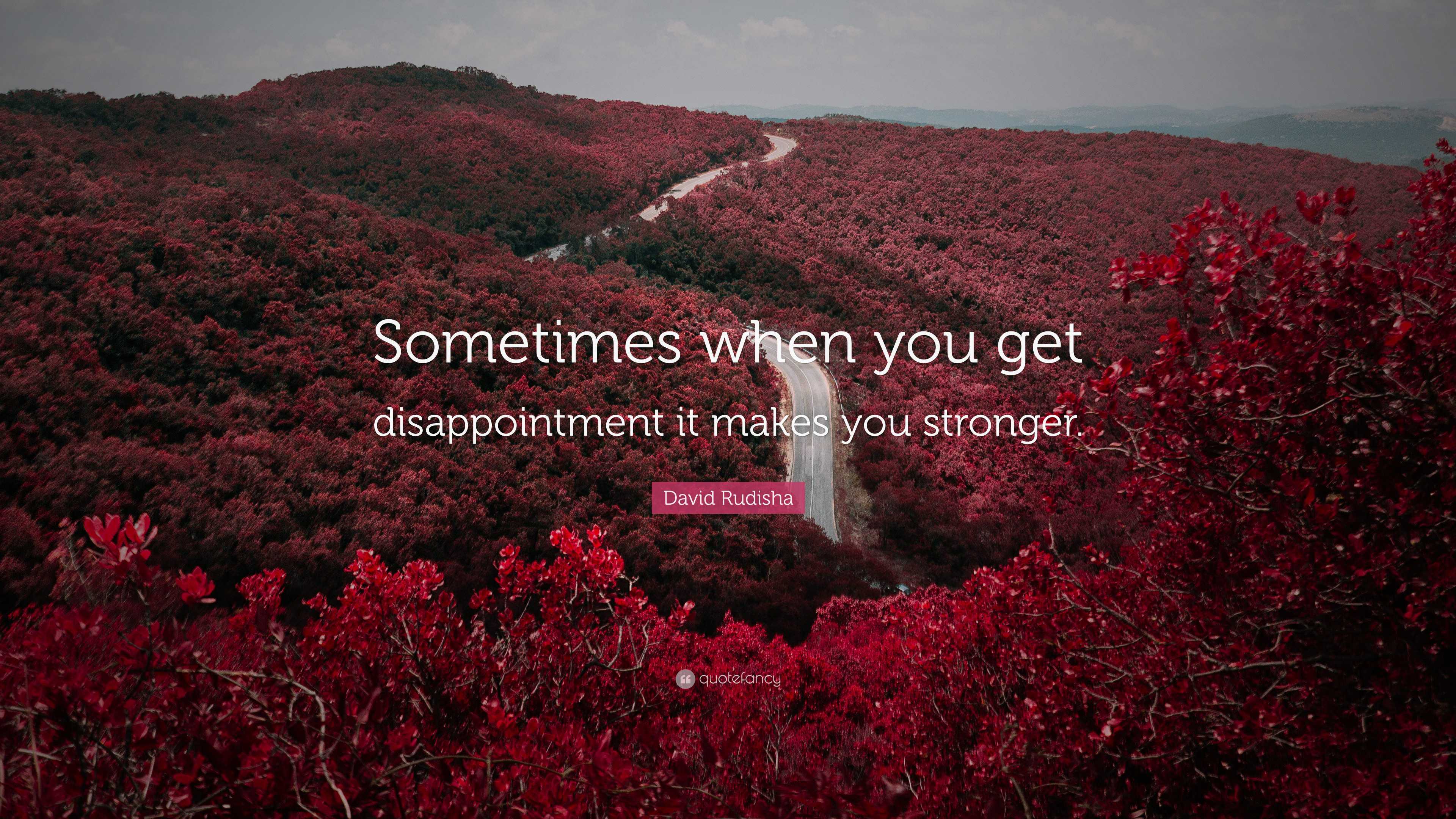David Rudisha Quote: “Sometimes when you get disappointment it makes ...