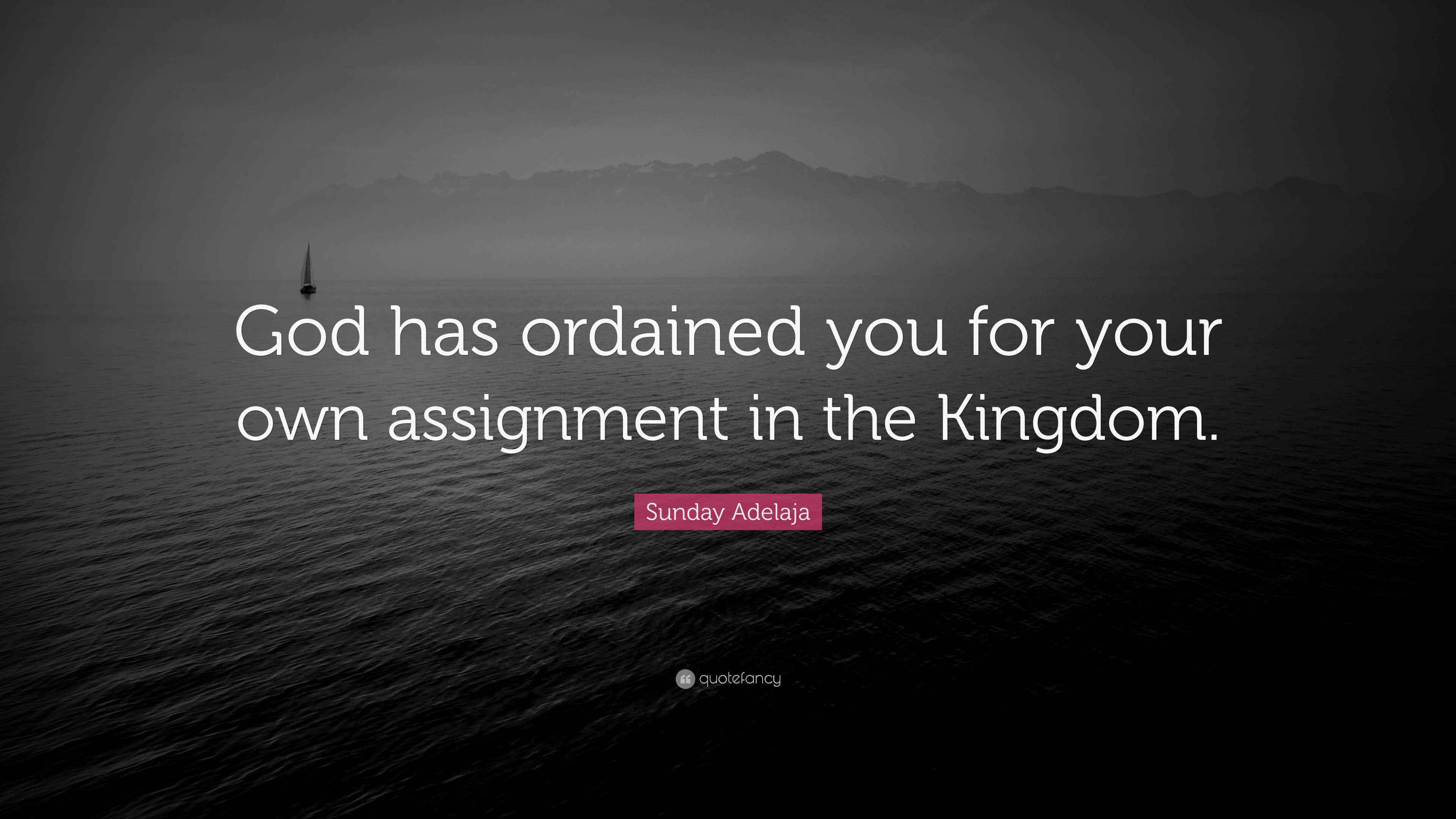 Sunday Adelaja Quote: “God has ordained you for your own assignment in ...