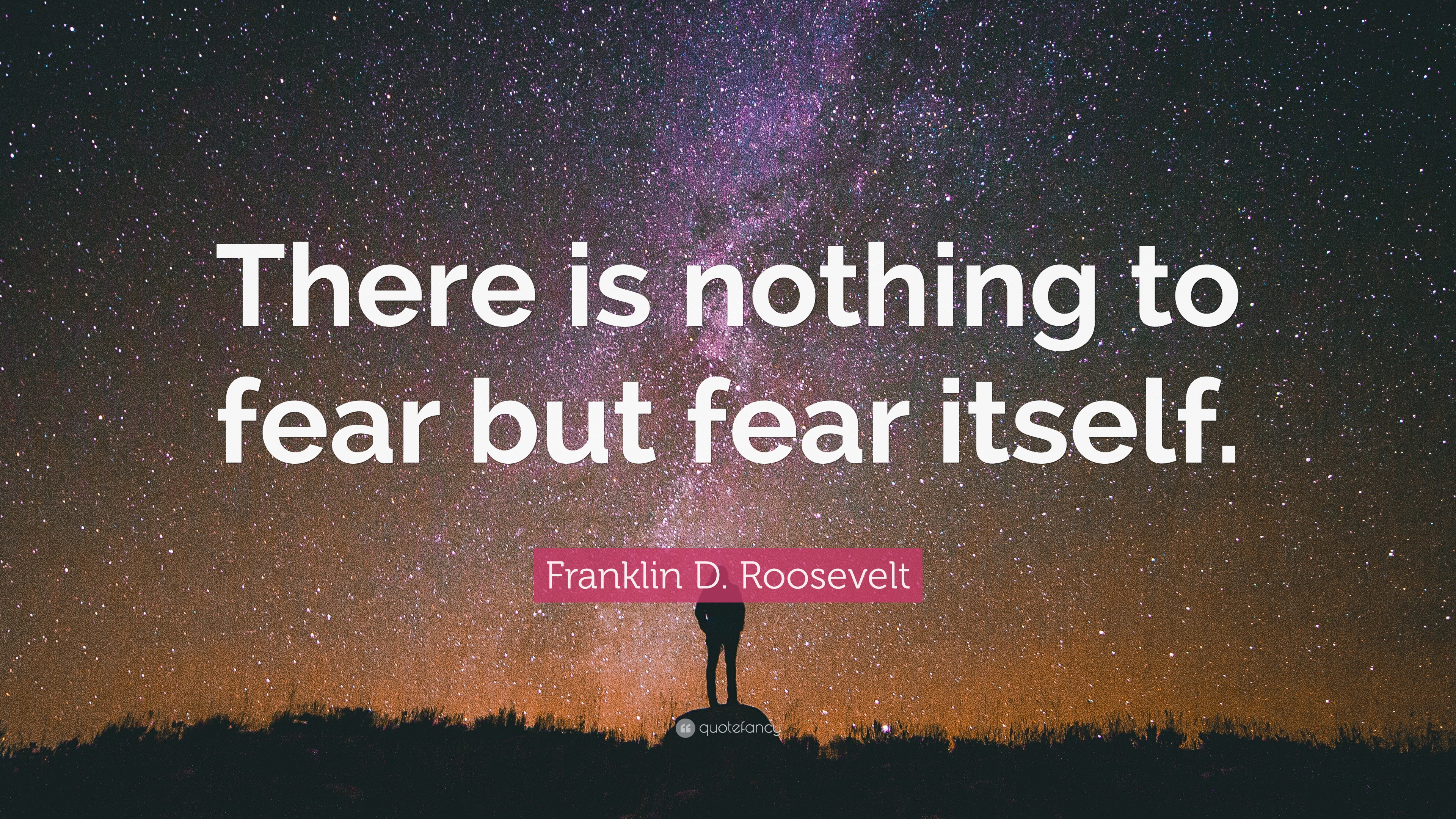 Franklin D. Roosevelt Quote: “There is nothing to fear but fear itself.”