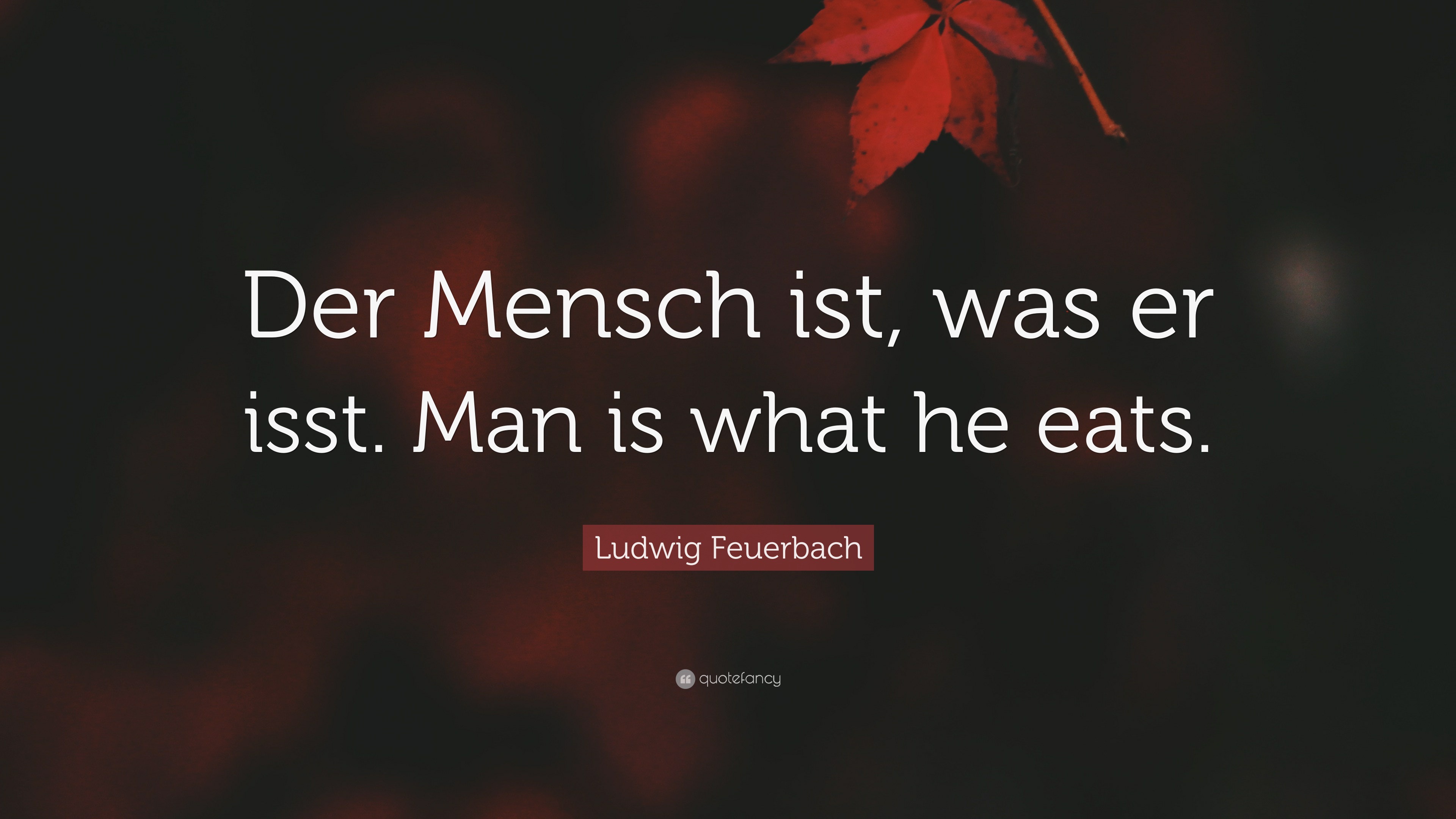 Ludwig Feuerbach Quote: “Der Mensch ist, was er isst. Man is what he eats.”