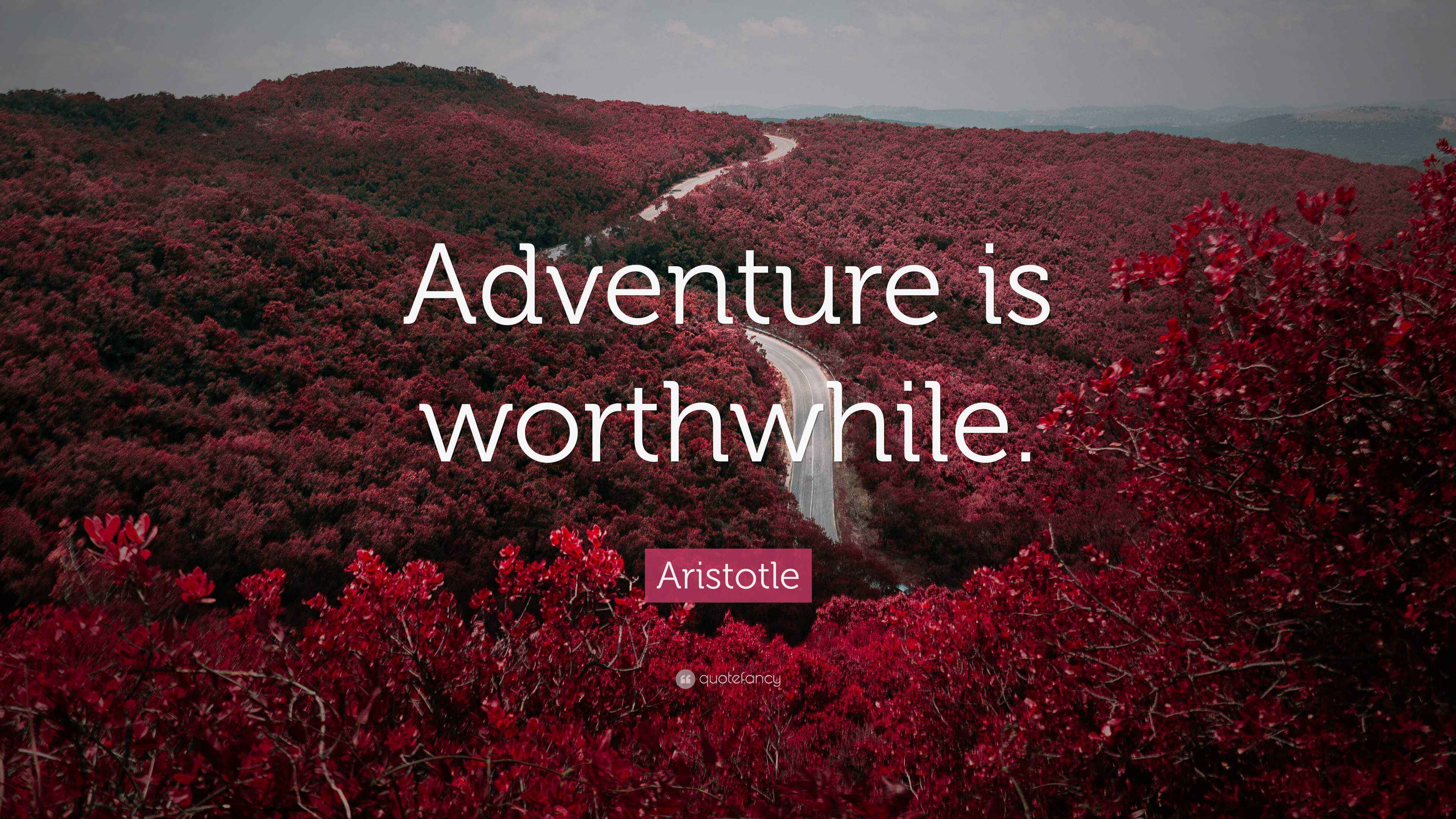 Aristotle Quote: “Adventure is worthwhile.”