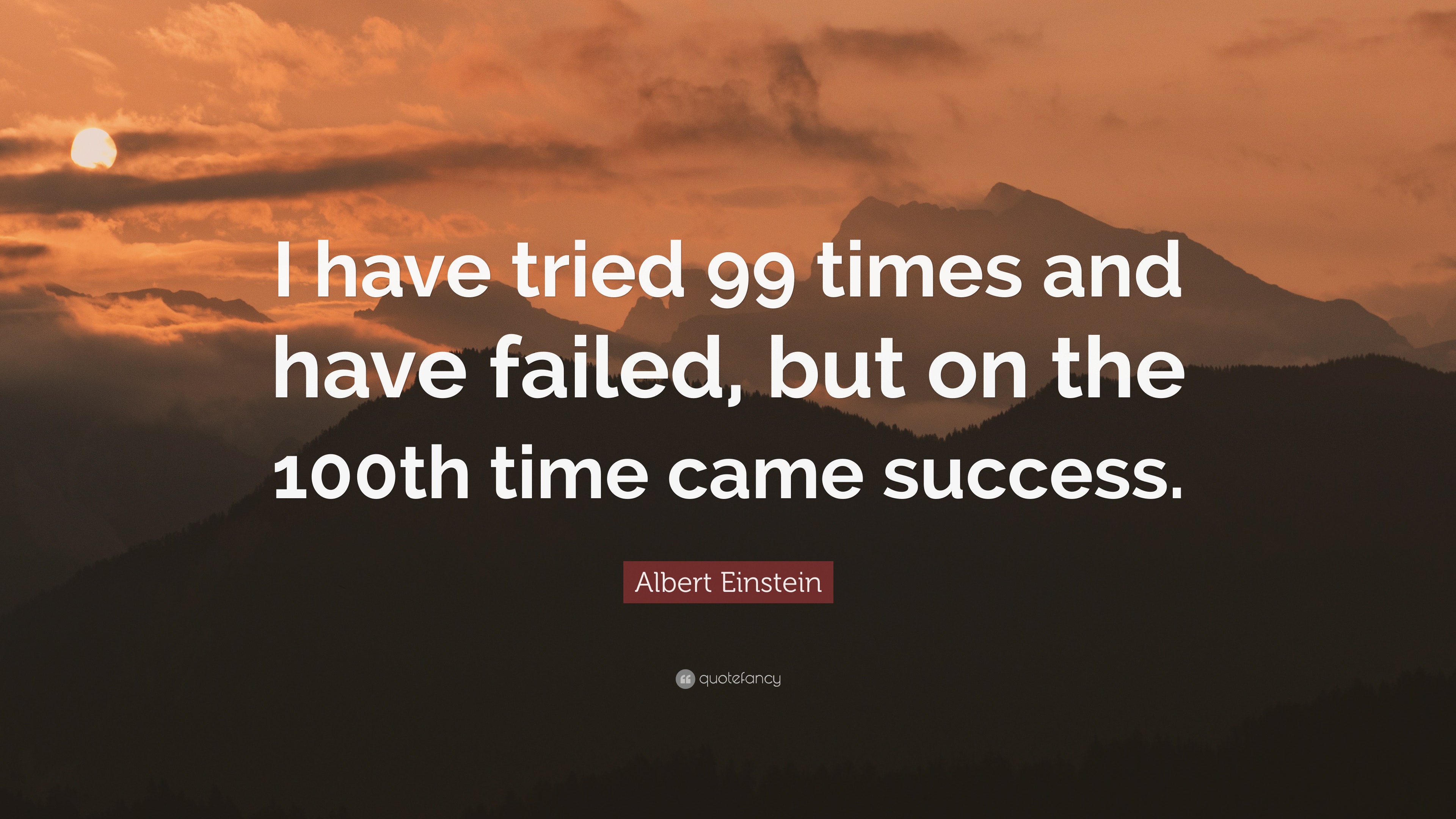 Albert Einstein Quote: “I have tried 99 times and have failed, but on ...