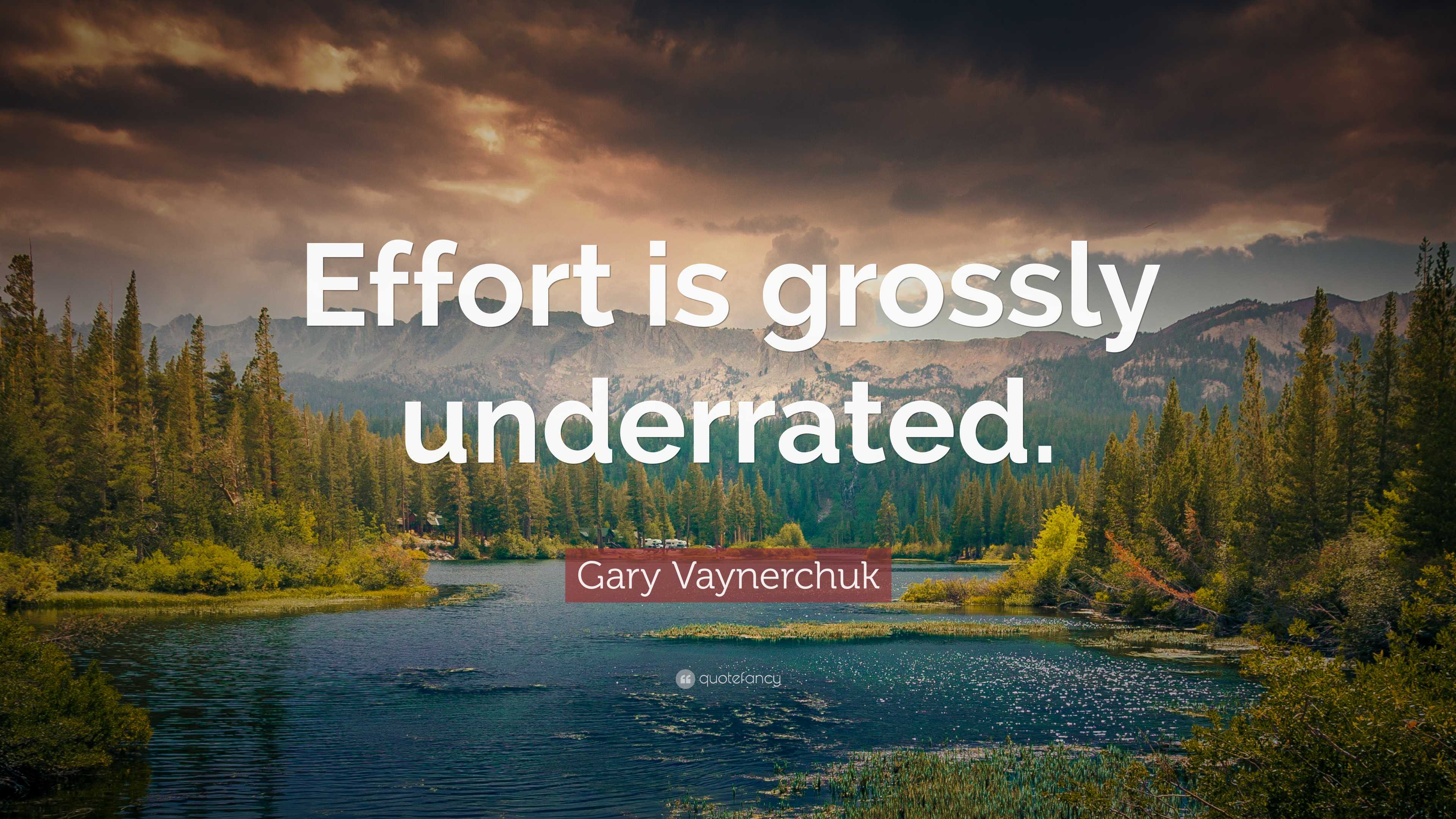 Gary Vaynerchuk Quote: “Effort is grossly underrated.”