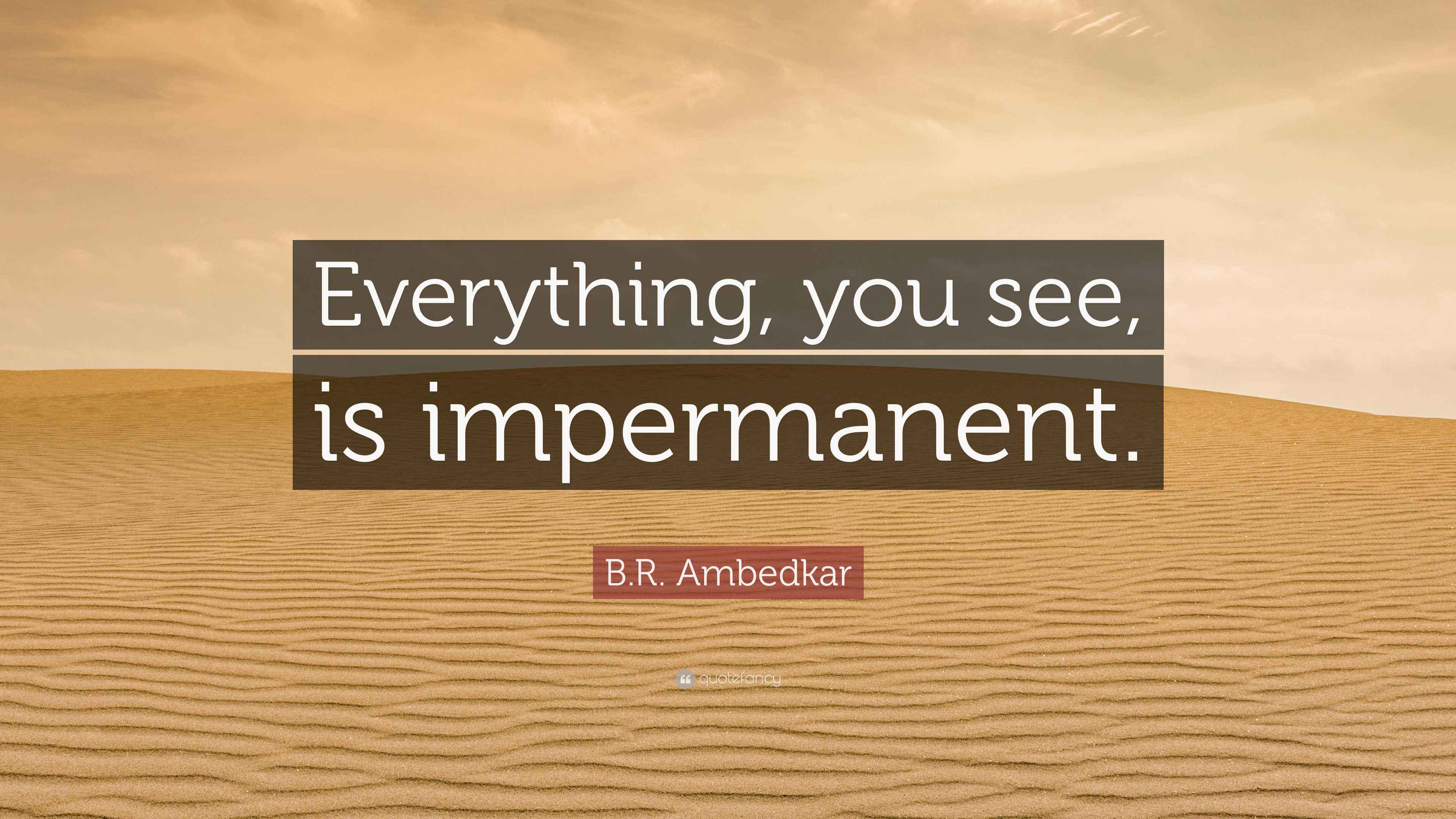 B.R. Ambedkar Quote: “Everything, you see, is impermanent.”