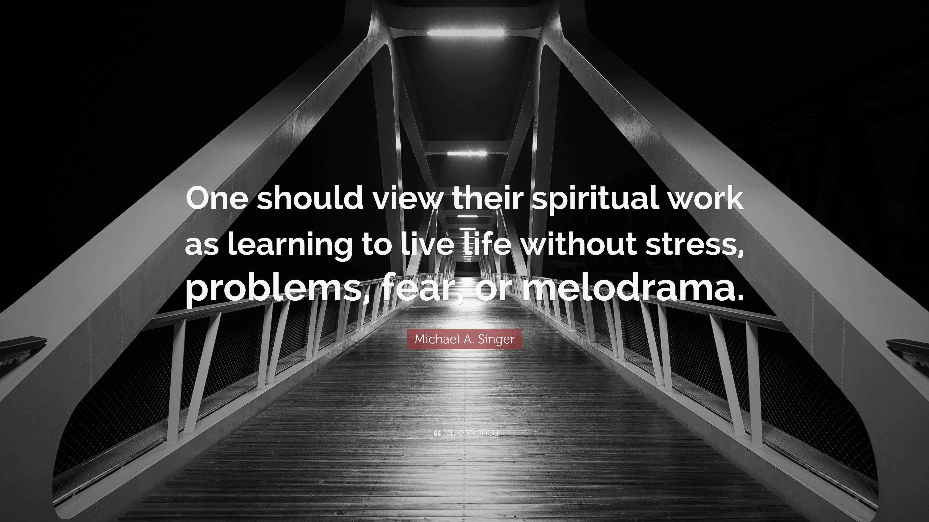 Michael A. Singer Quote: “One should view their spiritual work as ...