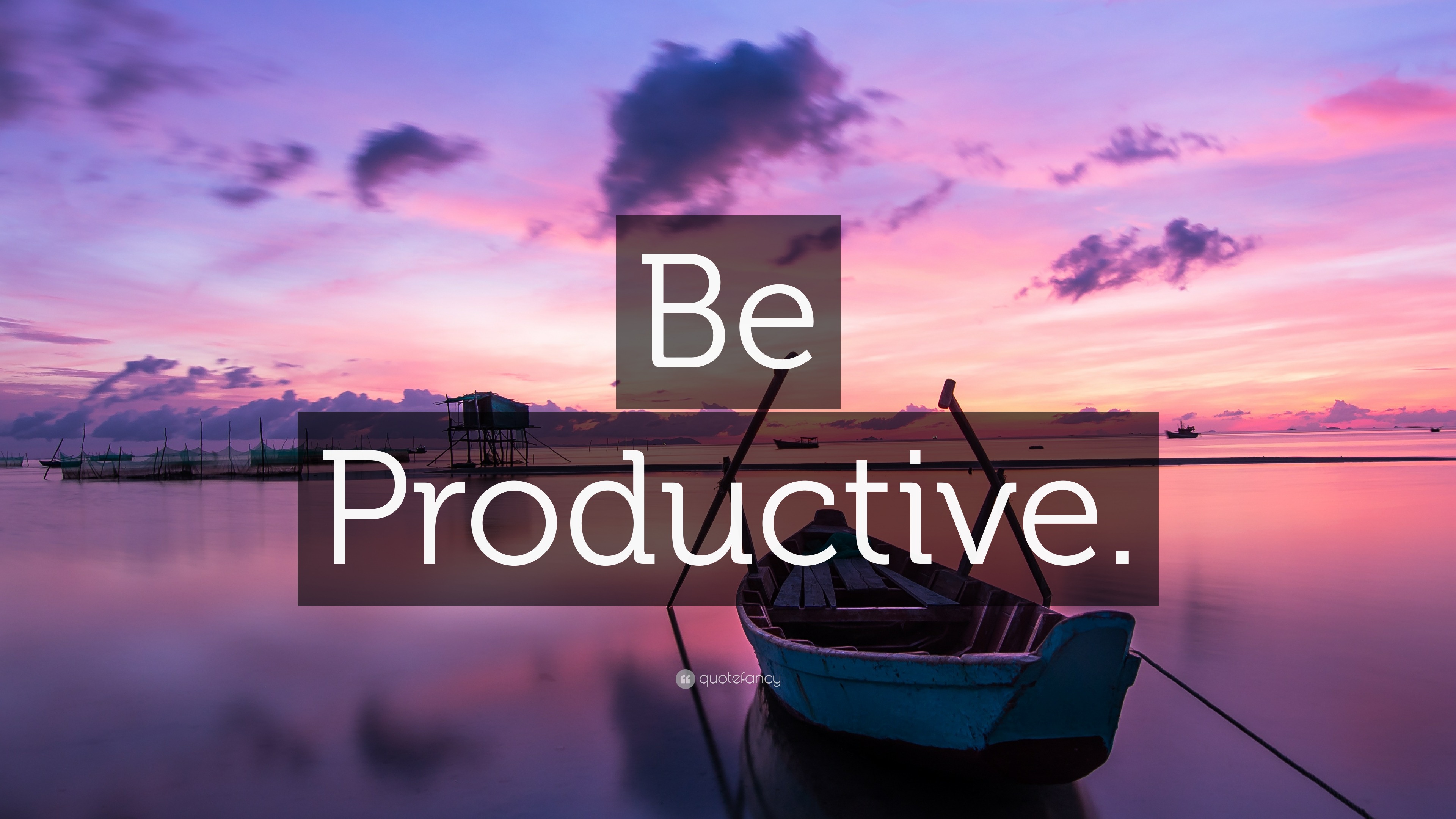 “Be Productive.” Wallpaper by QuoteFancy