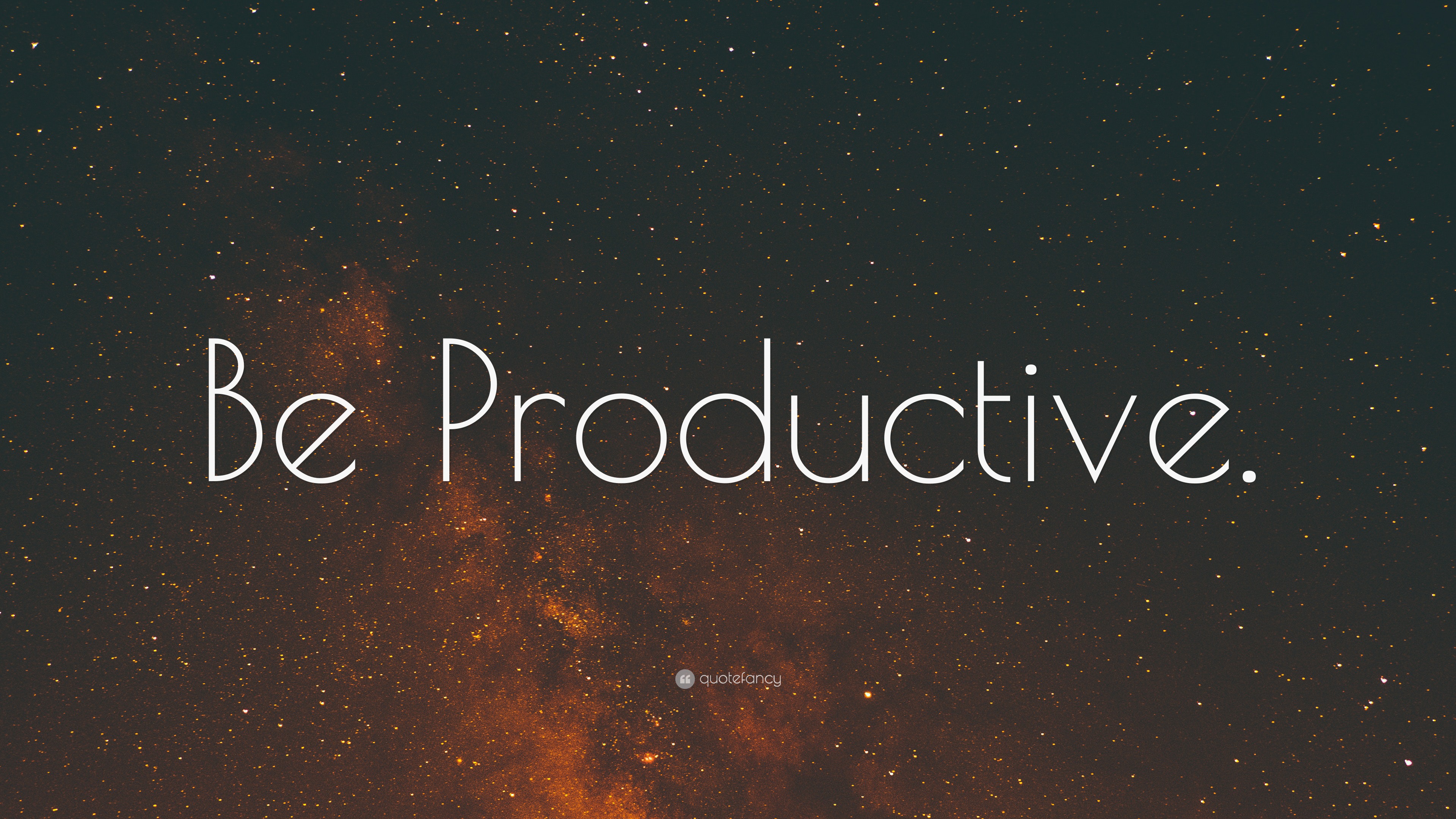 “Be Productive.” Wallpaper by QuoteFancy