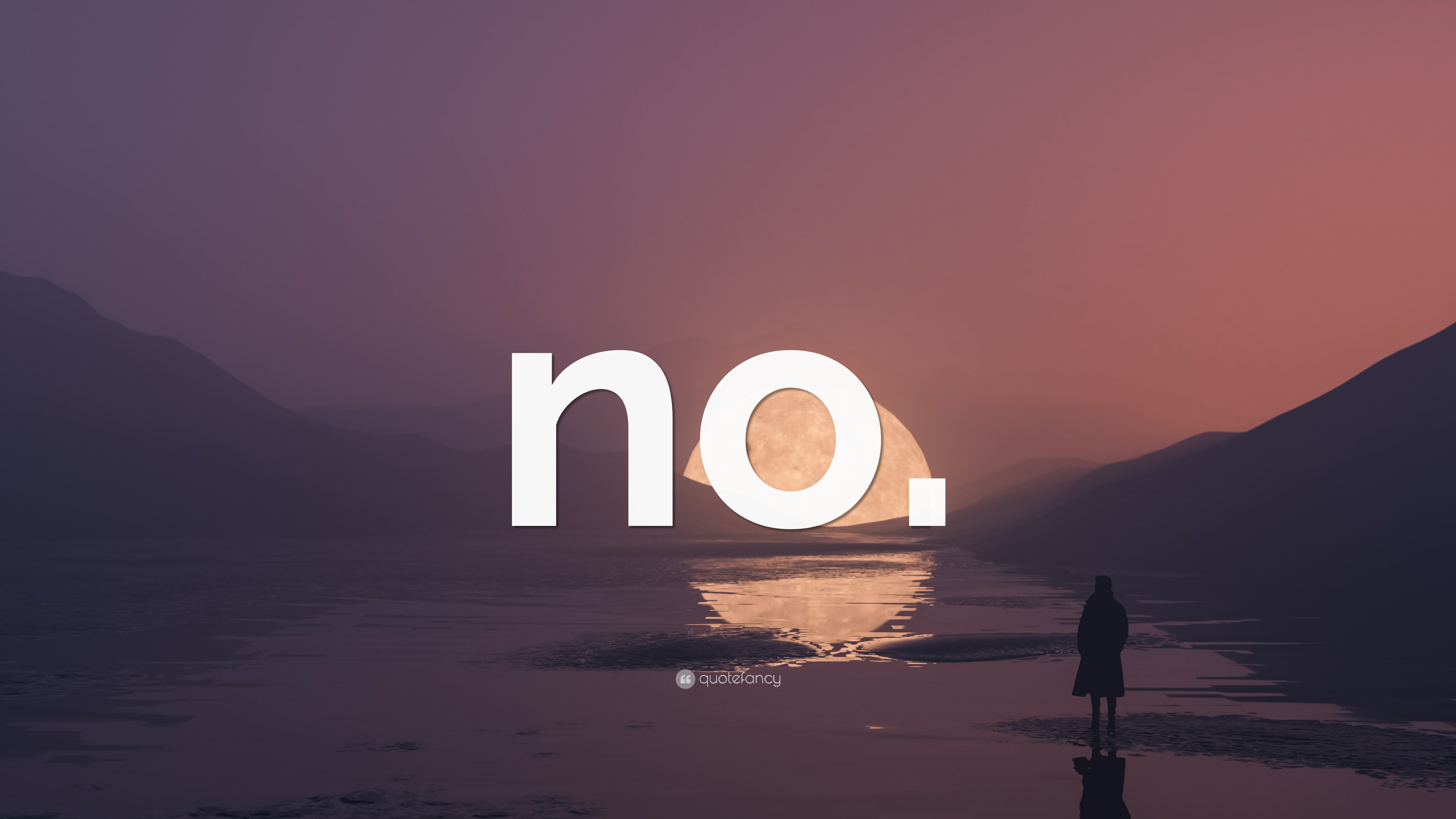 “no.” Wallpaper by QuoteFancy