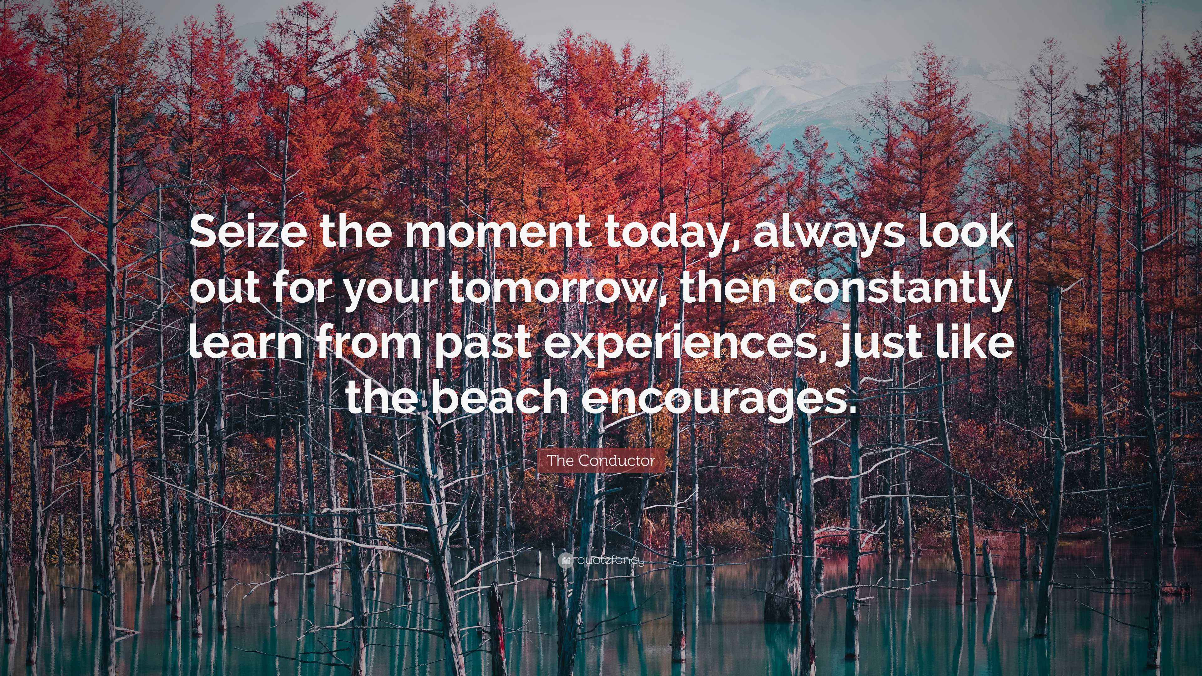 The Conductor Quote: “Seize the moment today, always look out for your ...