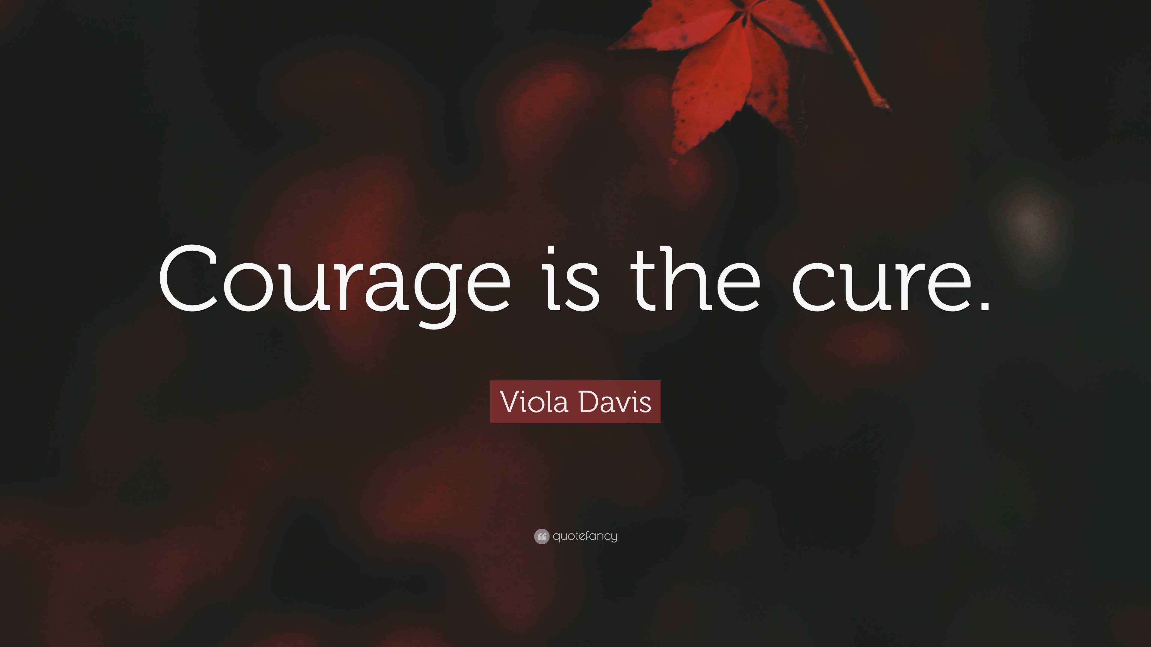 Viola Davis Quote: “Courage is the cure.”