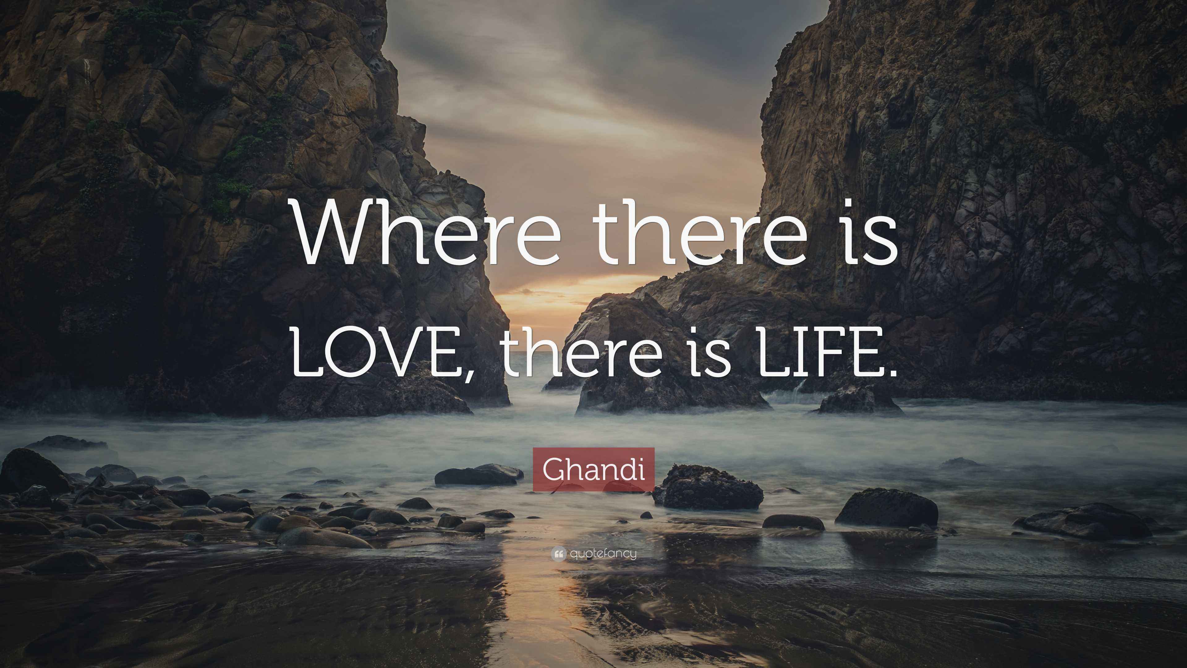 Ghandi Quote: “Where there is LOVE, there is LIFE.”