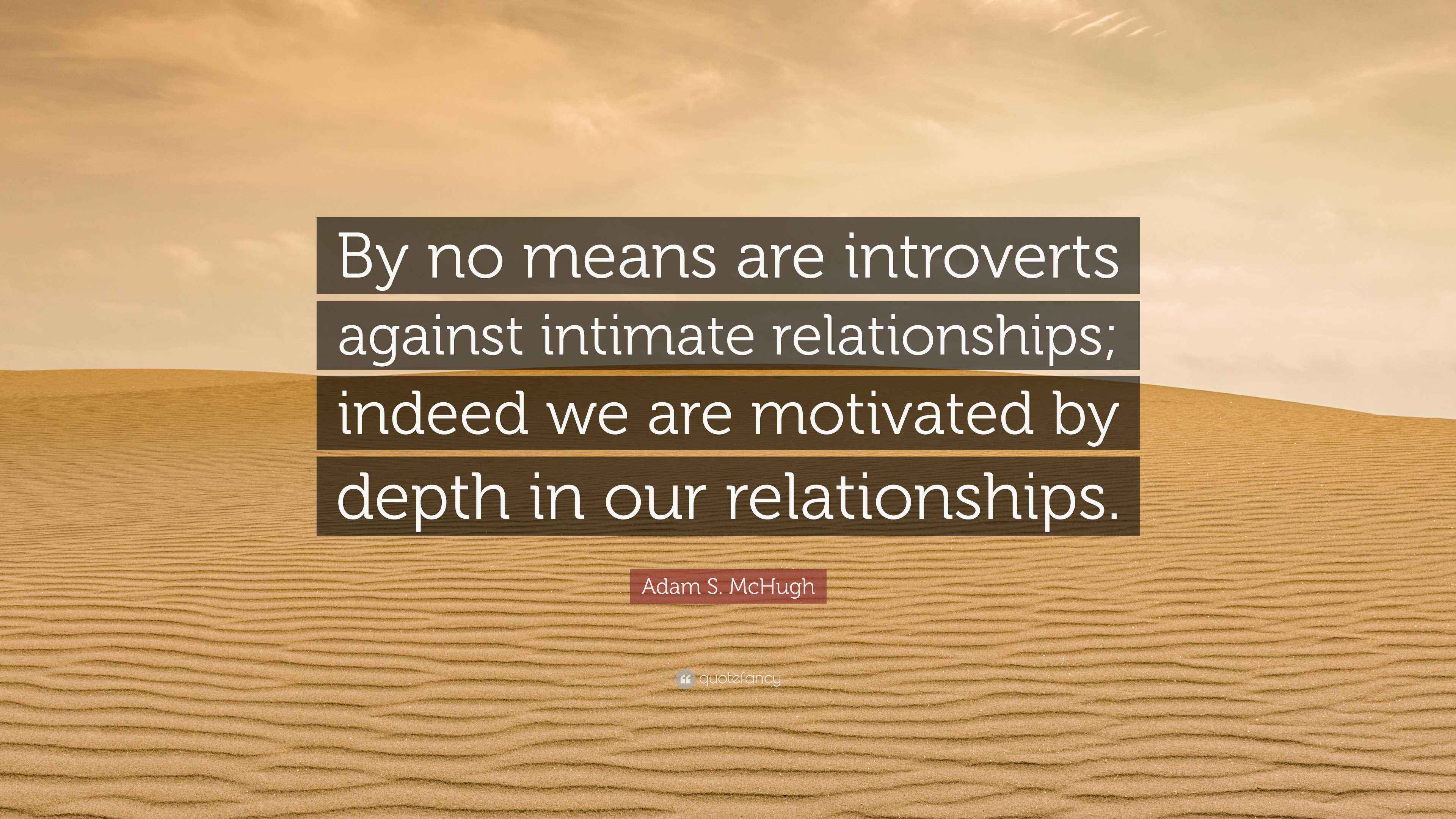 Adam S. McHugh Quote: “By no means are introverts against intimate ...
