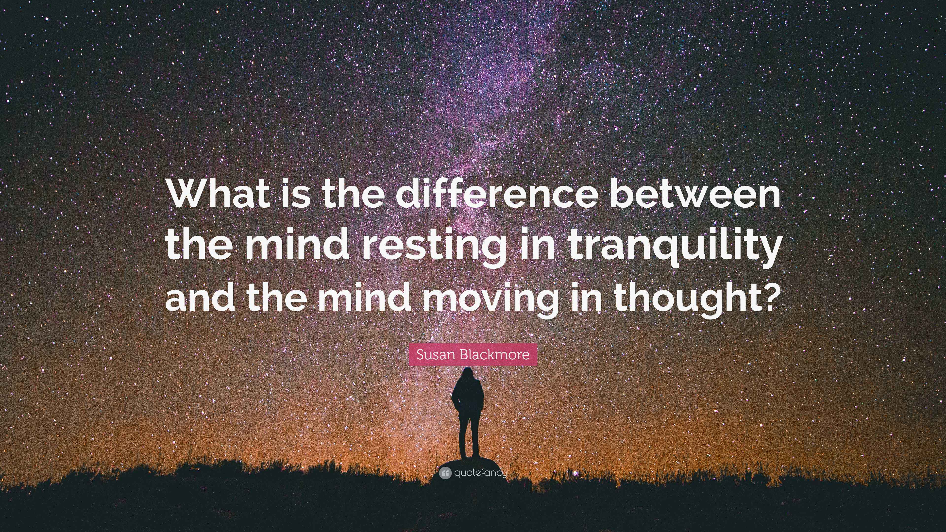 Susan Blackmore Quote: “What is the difference between the mind resting ...