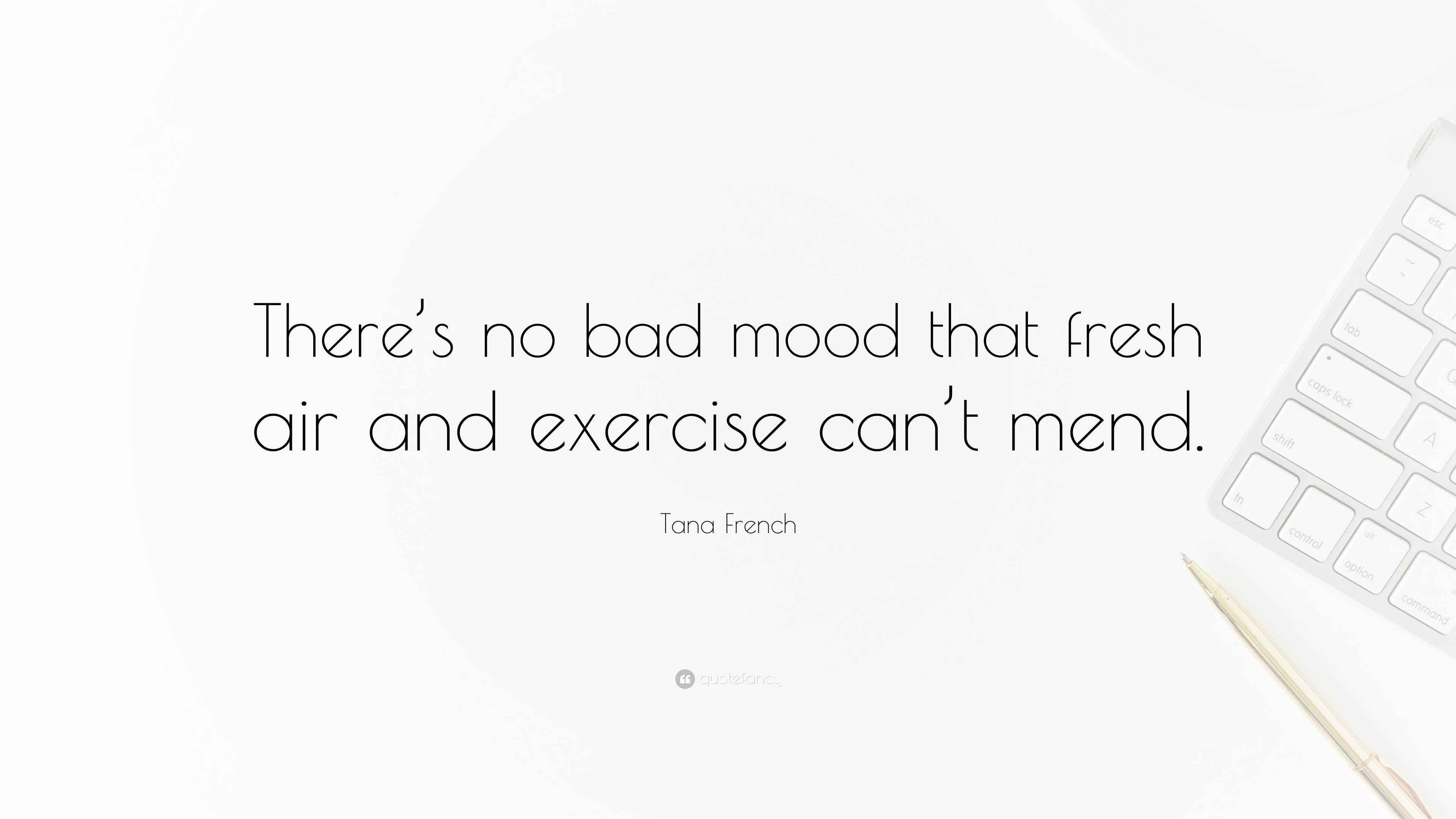 Tana French Quote: “There’s no bad mood that fresh air and exercise can ...