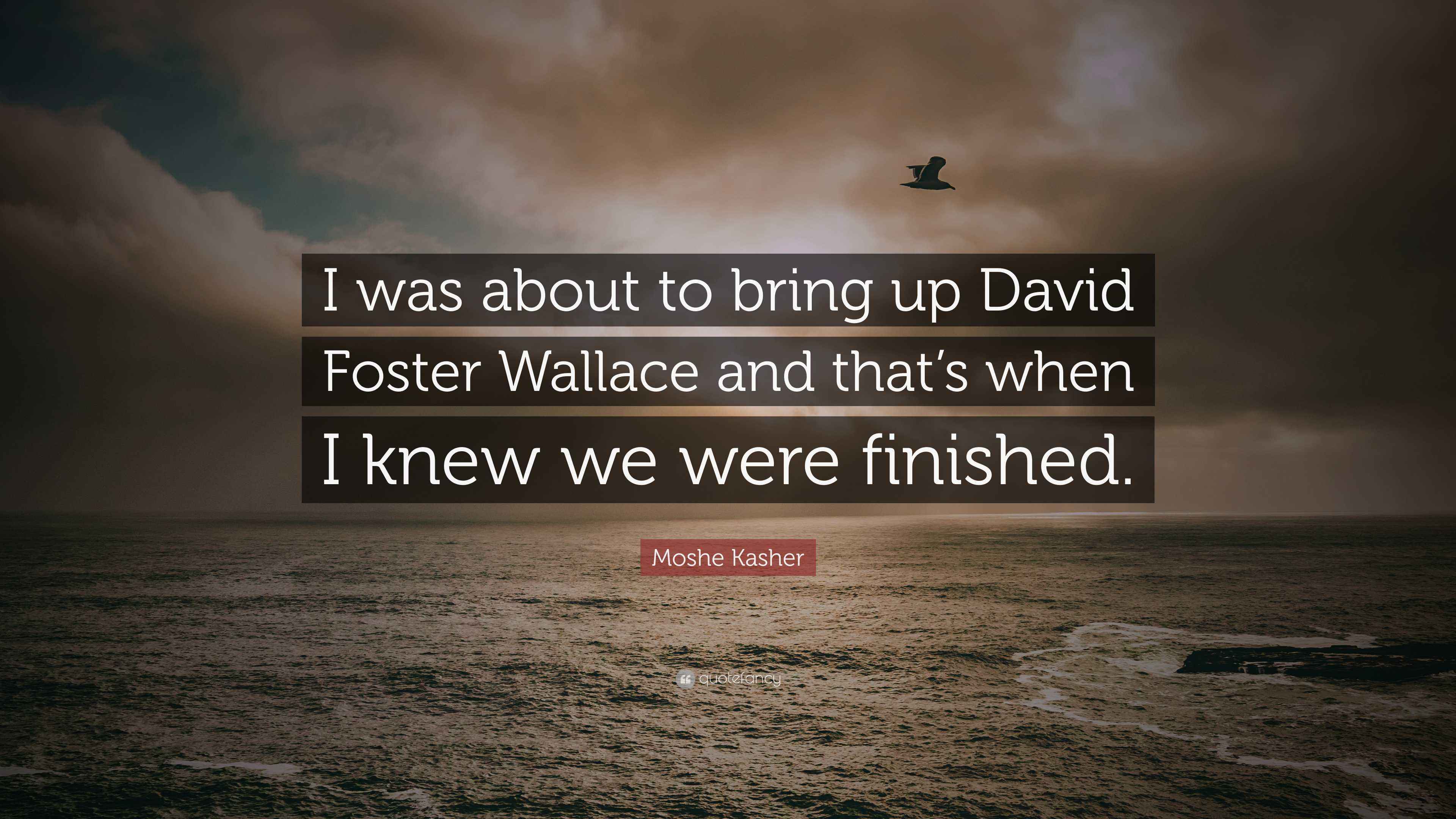 Moshe Kasher Quote: “I was about to bring up David Foster Wallace and ...