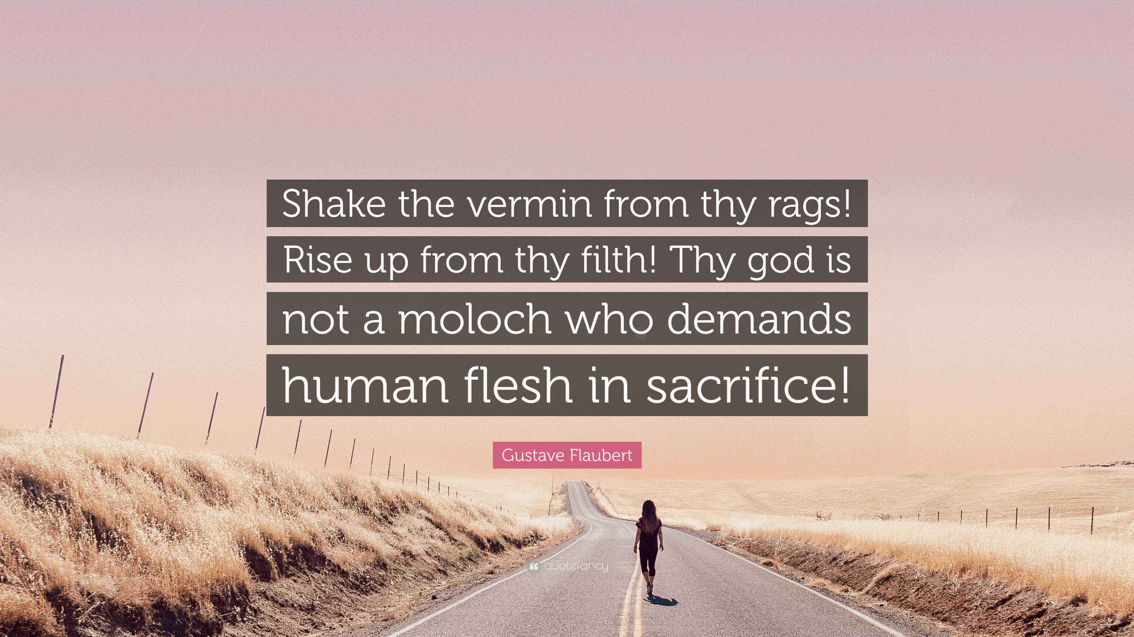 Gustave Flaubert Quote: “Shake the vermin from thy rags! Rise up from ...