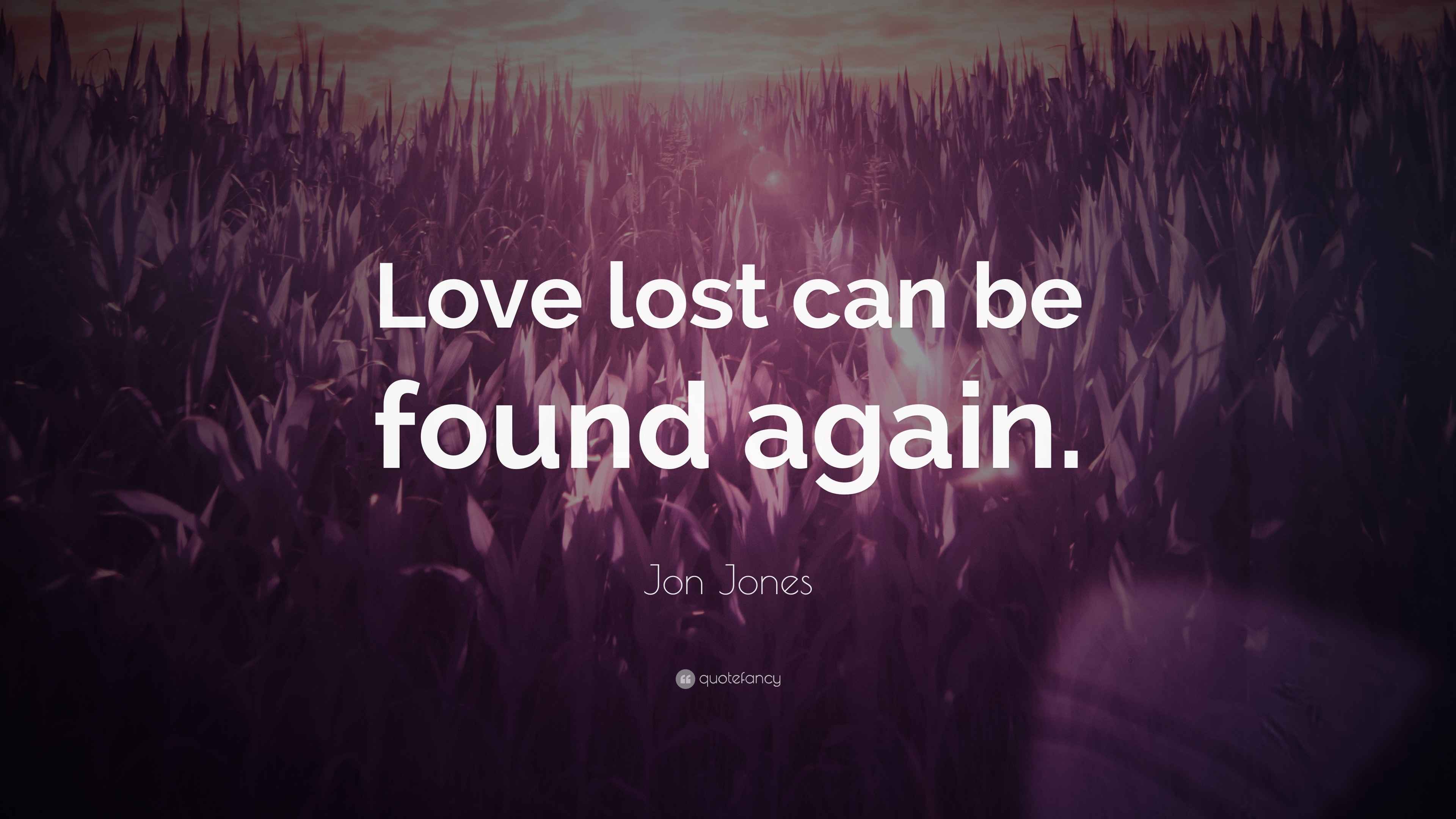 Jon Jones Quote: “Love lost can be found again.”