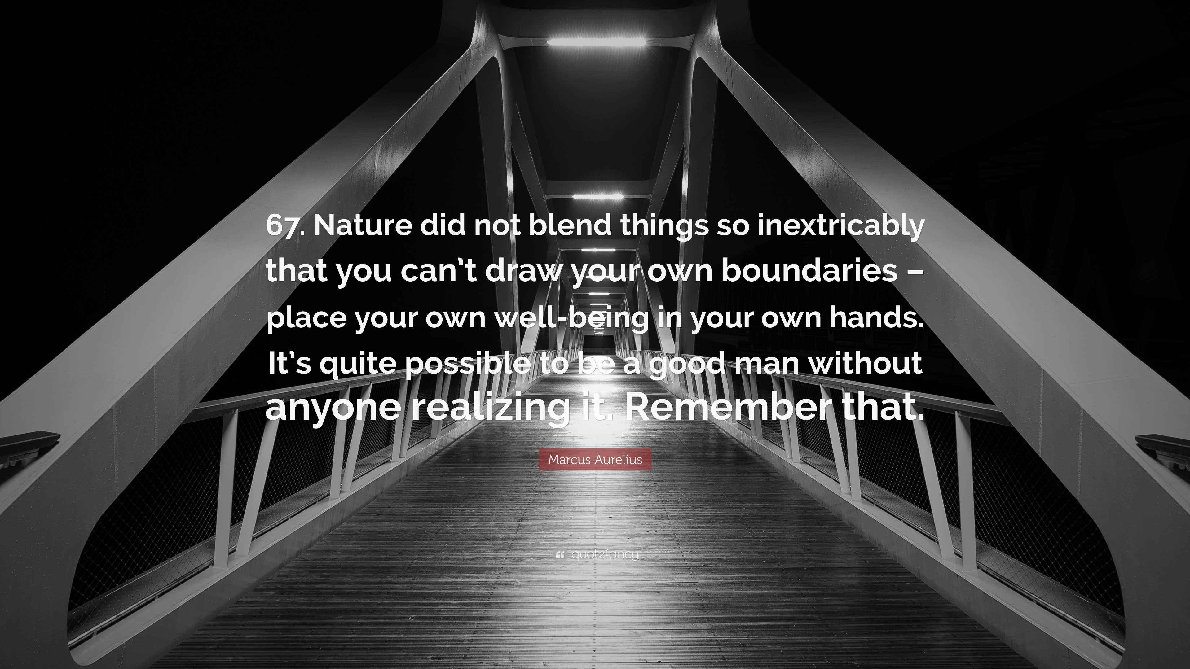Marcus Aurelius Quote: “67. Nature did not blend things so inextricably ...