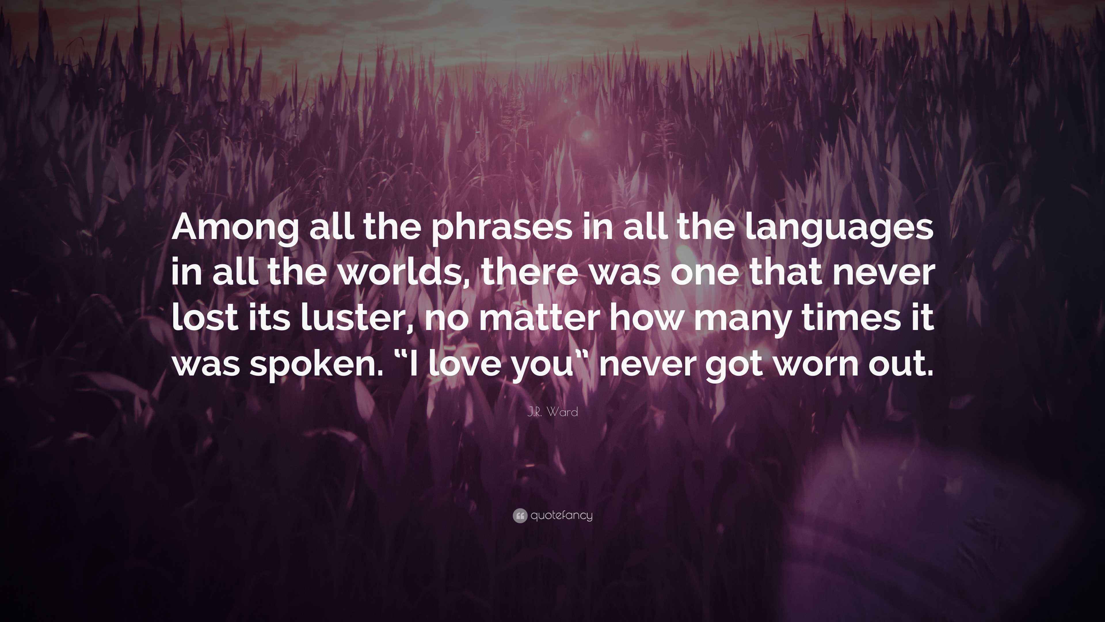 J.R. Ward Quote: “Among all the phrases in all the languages in all the ...
