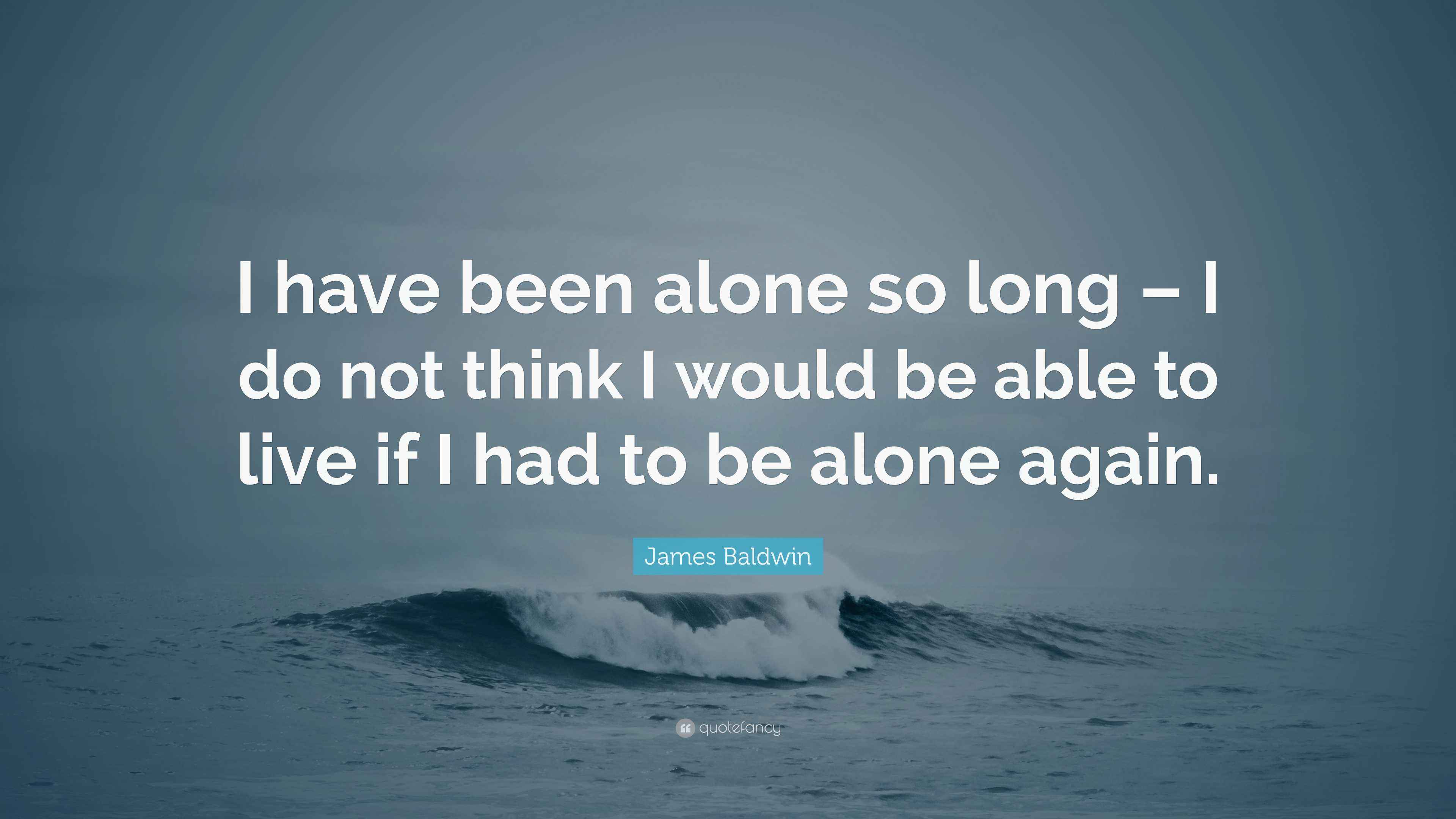 James Baldwin Quote: “I have been alone so long – I do not think I ...