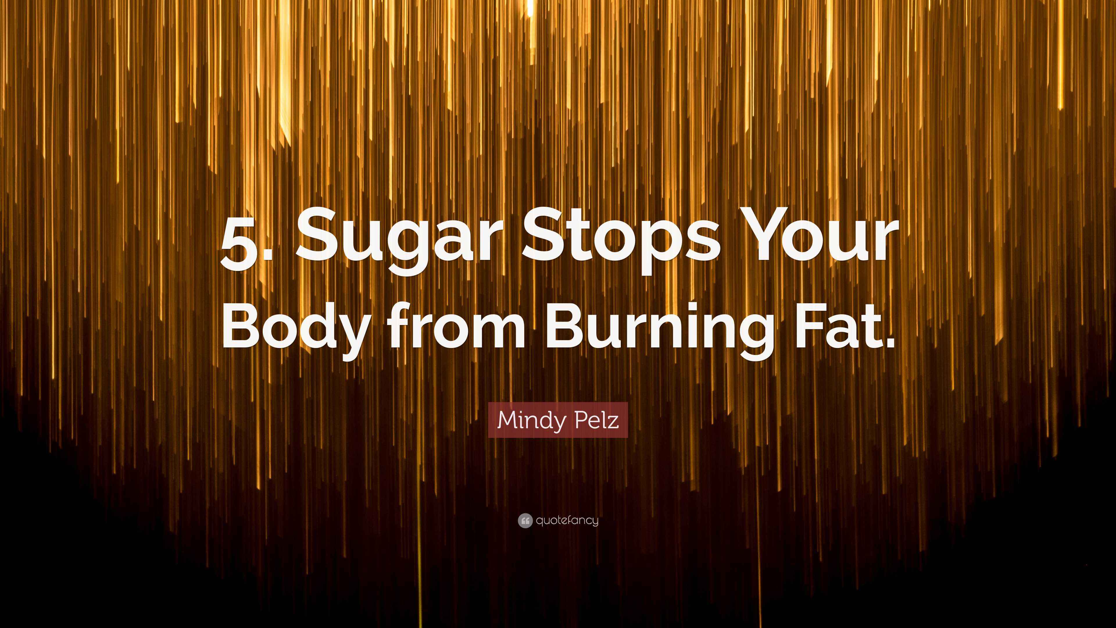 Mindy Pelz Quote: “5. Sugar Stops Your Body from Burning Fat.”