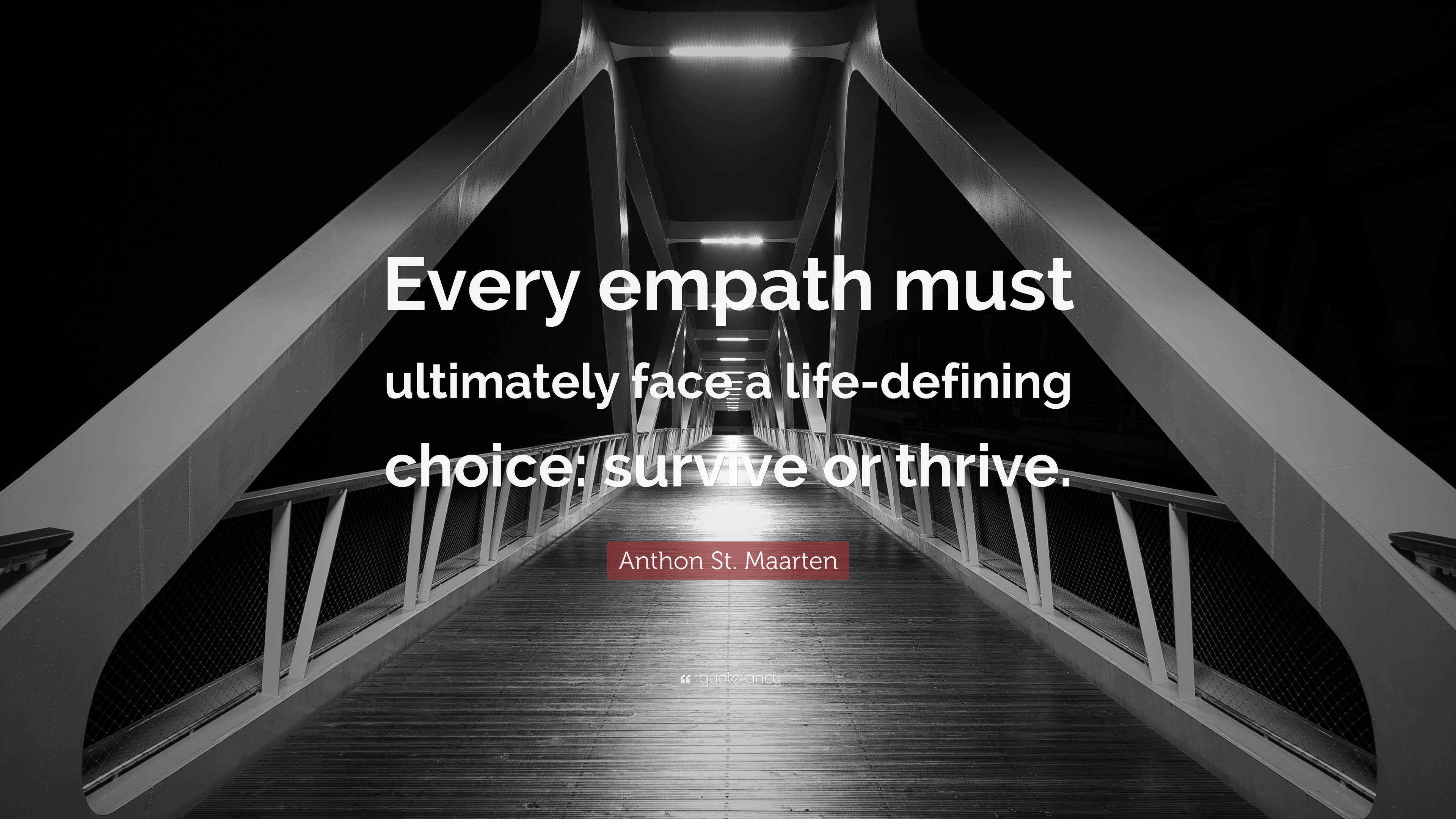 Anthon St. Maarten Quote: “Every empath must ultimately face a life ...